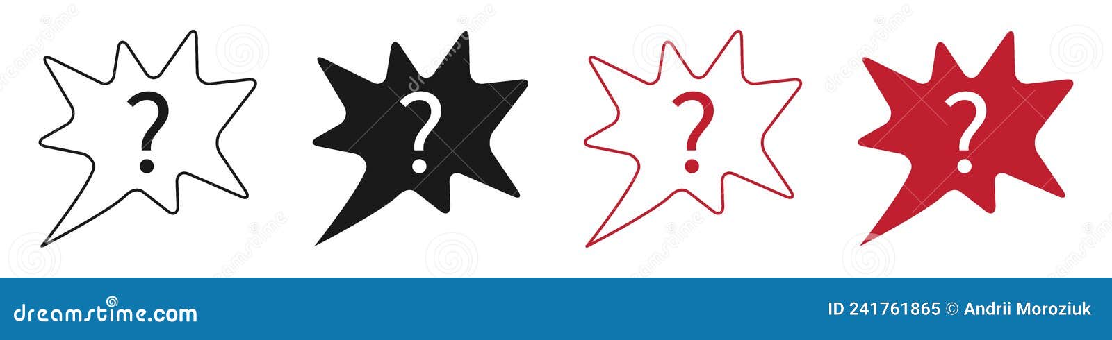 Set of Question Mark Icon on a White Background. Chat Question Icon ...