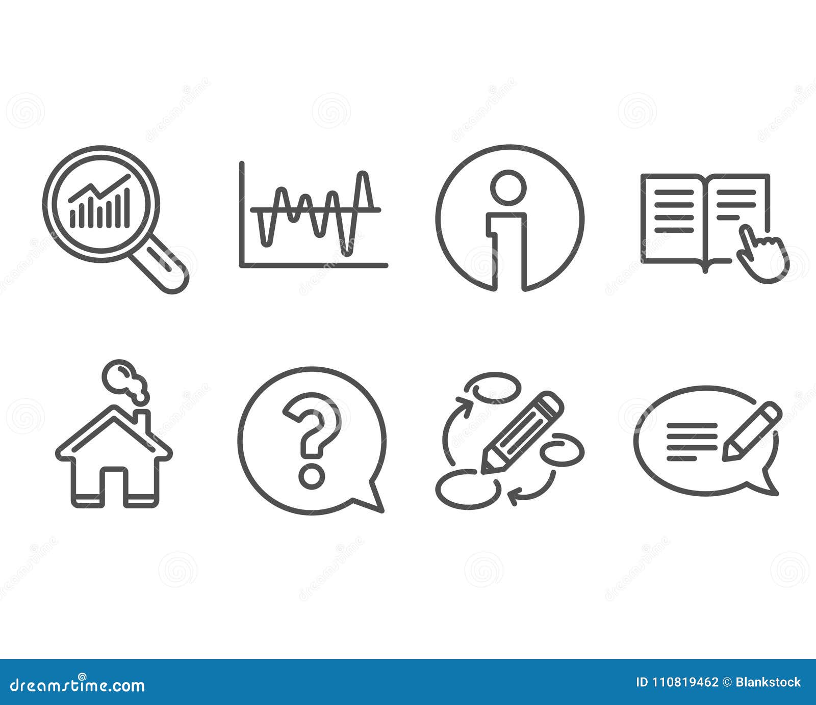 Question Mark, Stock Analysis and Data Analysis Icons. Read Instruction ...