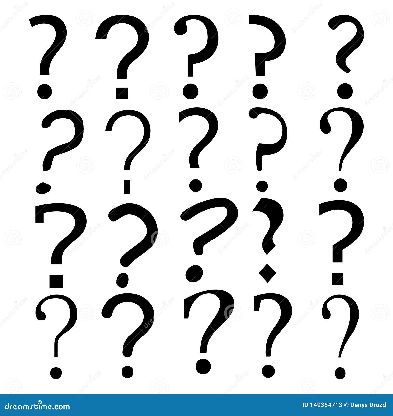 Set of Question Marks Icons. Question Vector Illustration Symbol. Stock ...