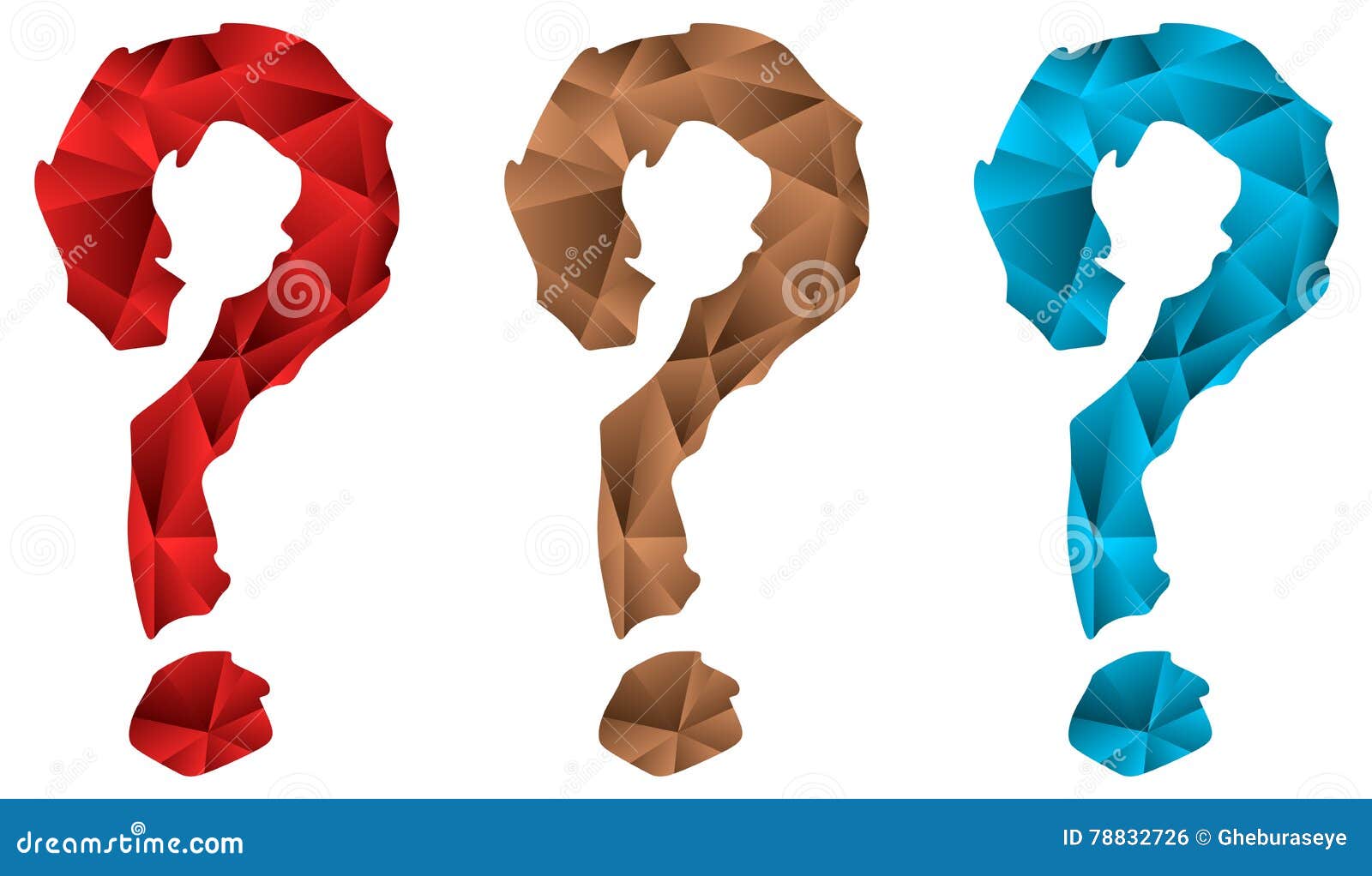 Set of Question Marks in Mosaic Isolated Stock Vector - Illustration of ...