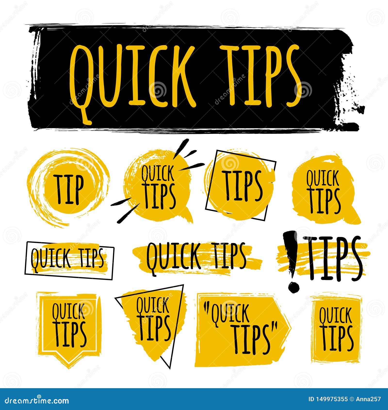 Set of Quick Tips Badge, Helpful Tricks Logo, Label, Sticker, Emblem ... Set of Quick Tips Badge, Helpful Tricks Logo, Label, Sticker, Emblem ...