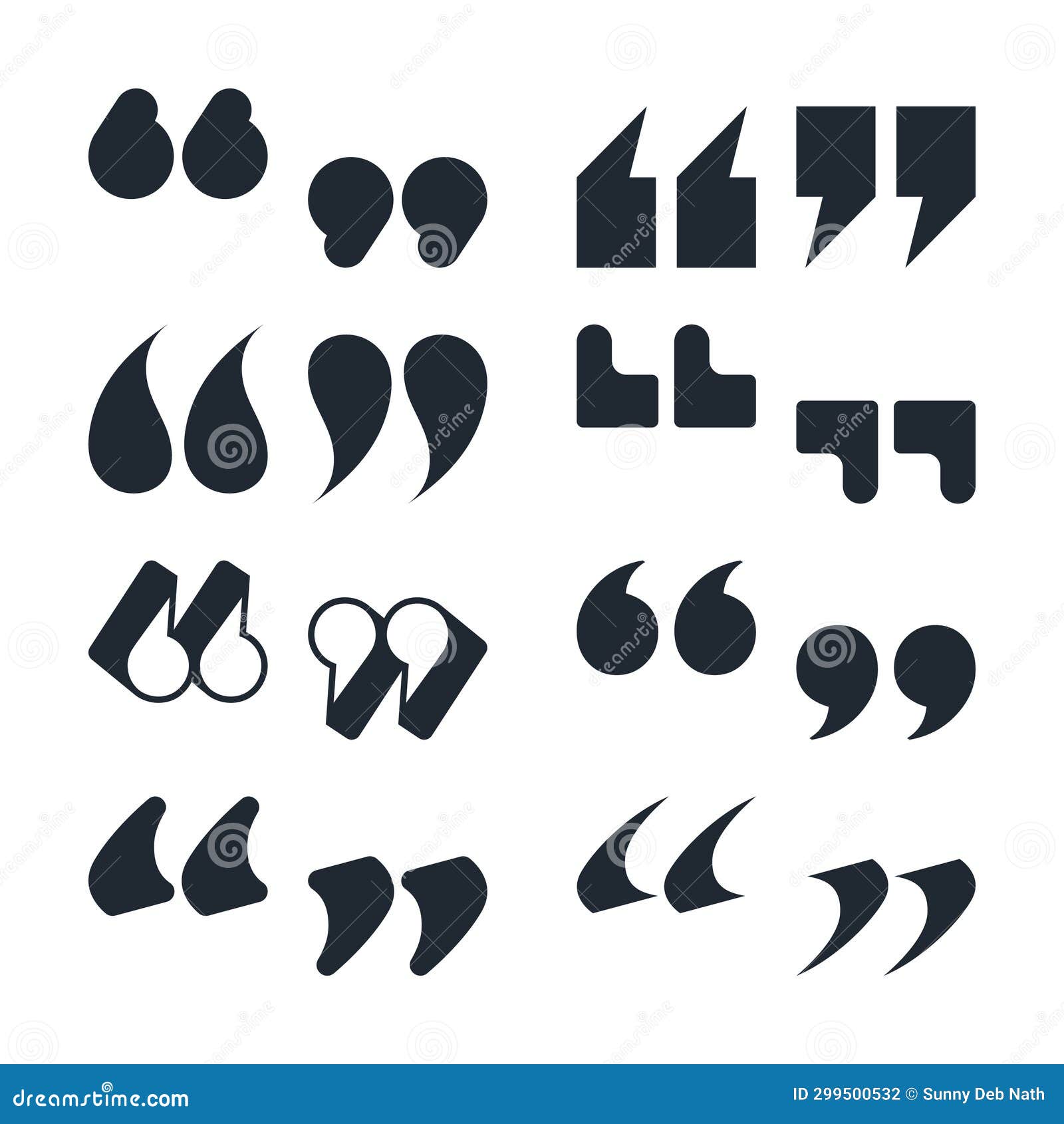Set of Quotation Marks Collection. Stock Illustration - Illustration of ...