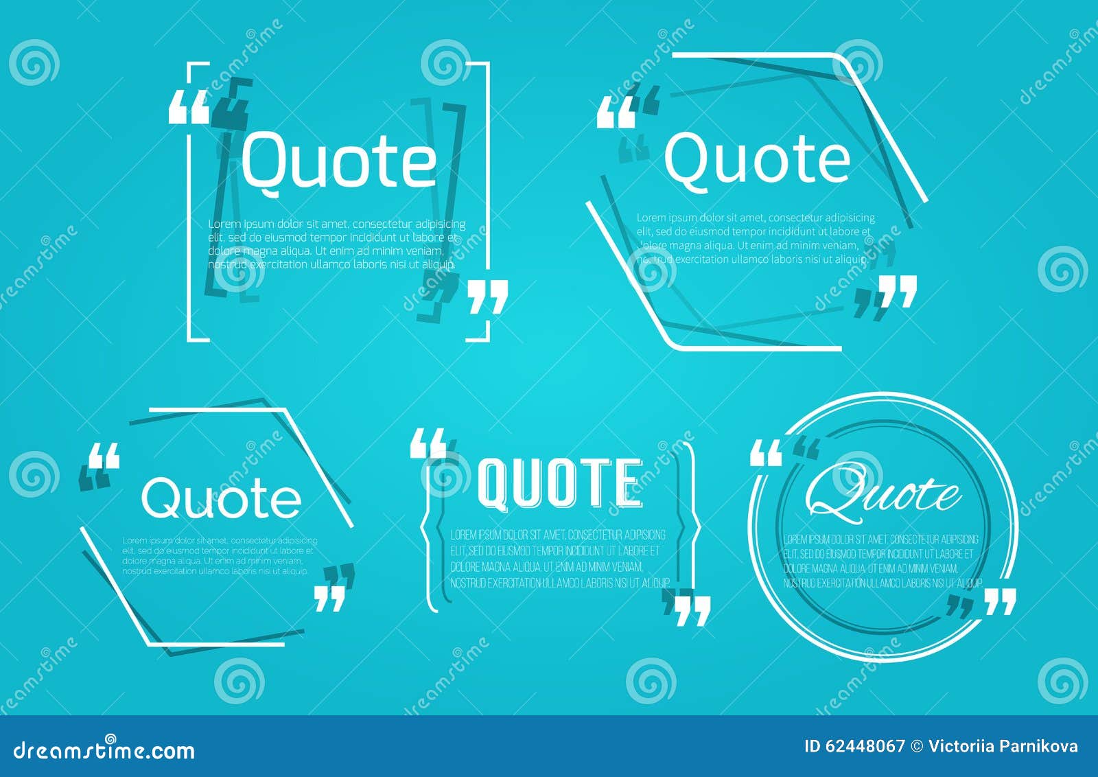 Set of Quote Blanks with Text Bubble with Commas. Stock Vector ...