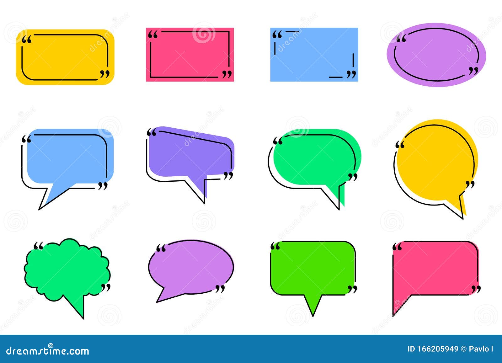 Texting Quotes Frames. Text Box Template, Quote Modern Citation Speech ...