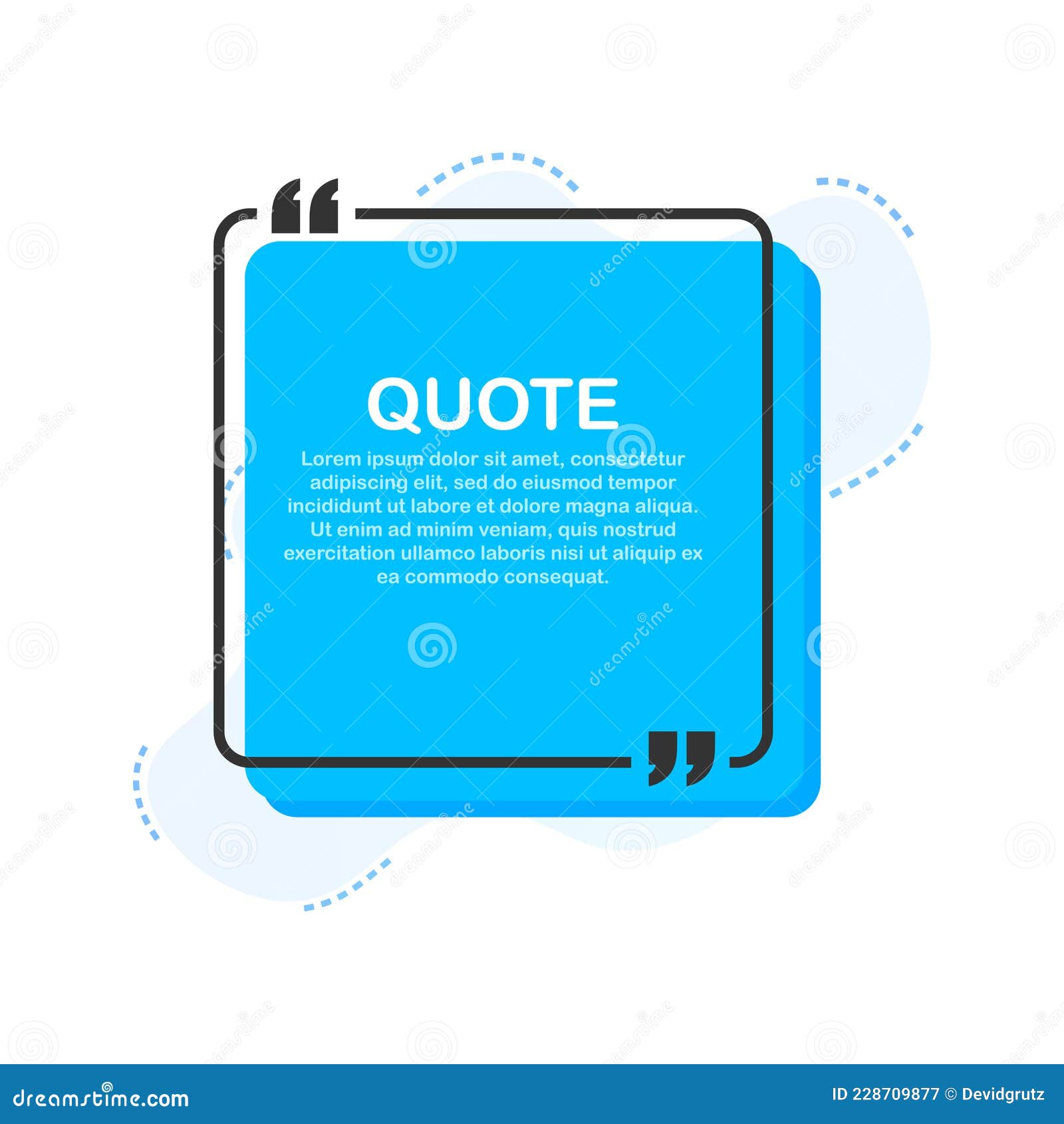 Set Quote Frames. Blank Template with Print Information Design Quotes ...
