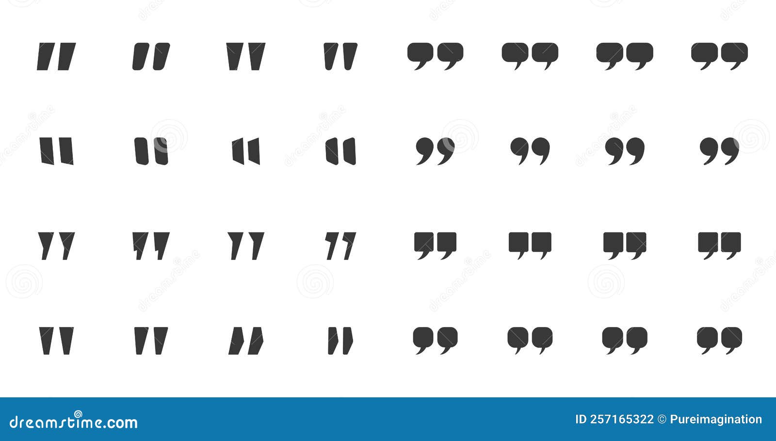 Set of Quote Mark on White Background Stock Vector - Illustration of ...