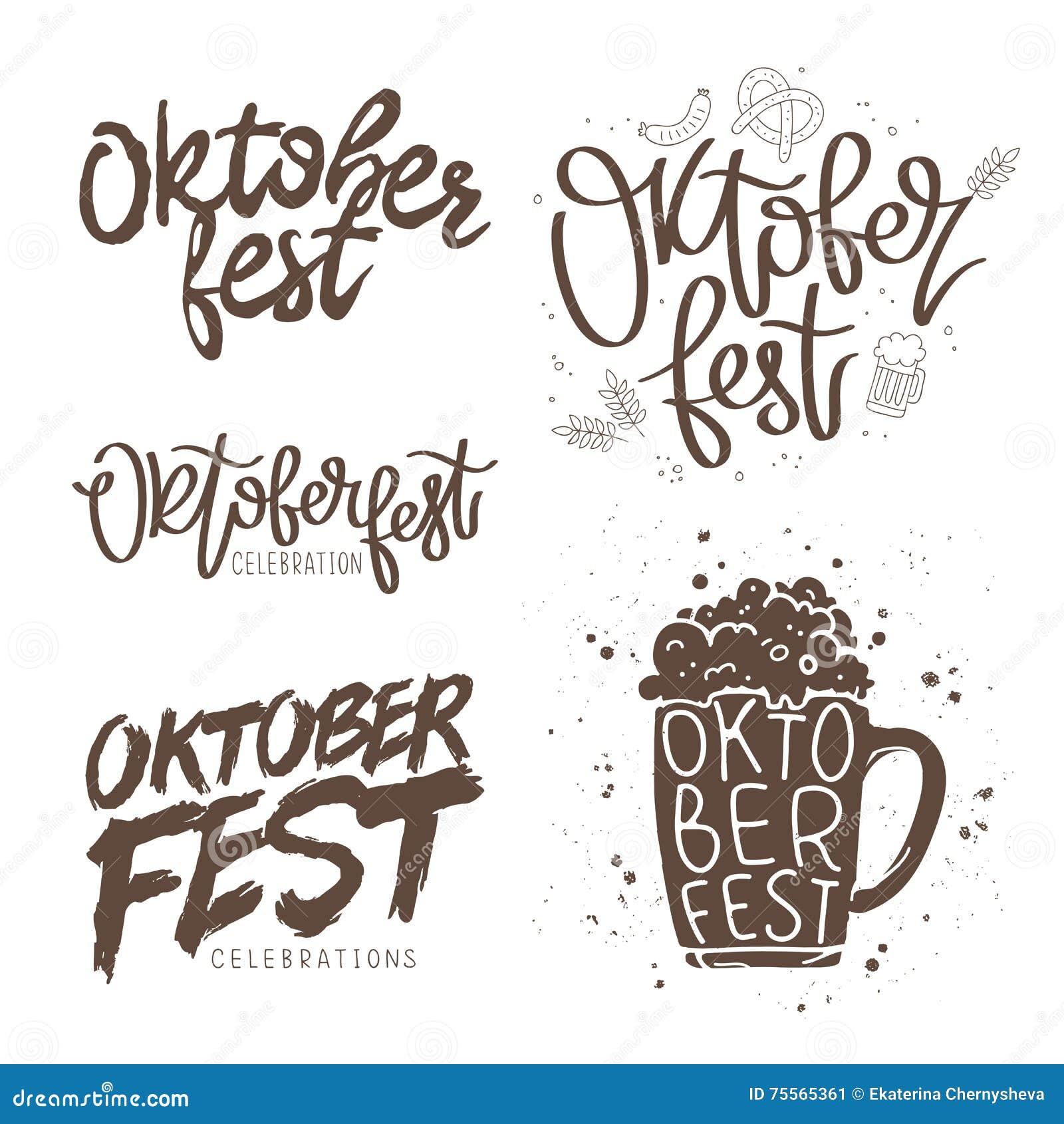 Set quotes for Oktoberfest stock vector. Illustration of celebration ...
