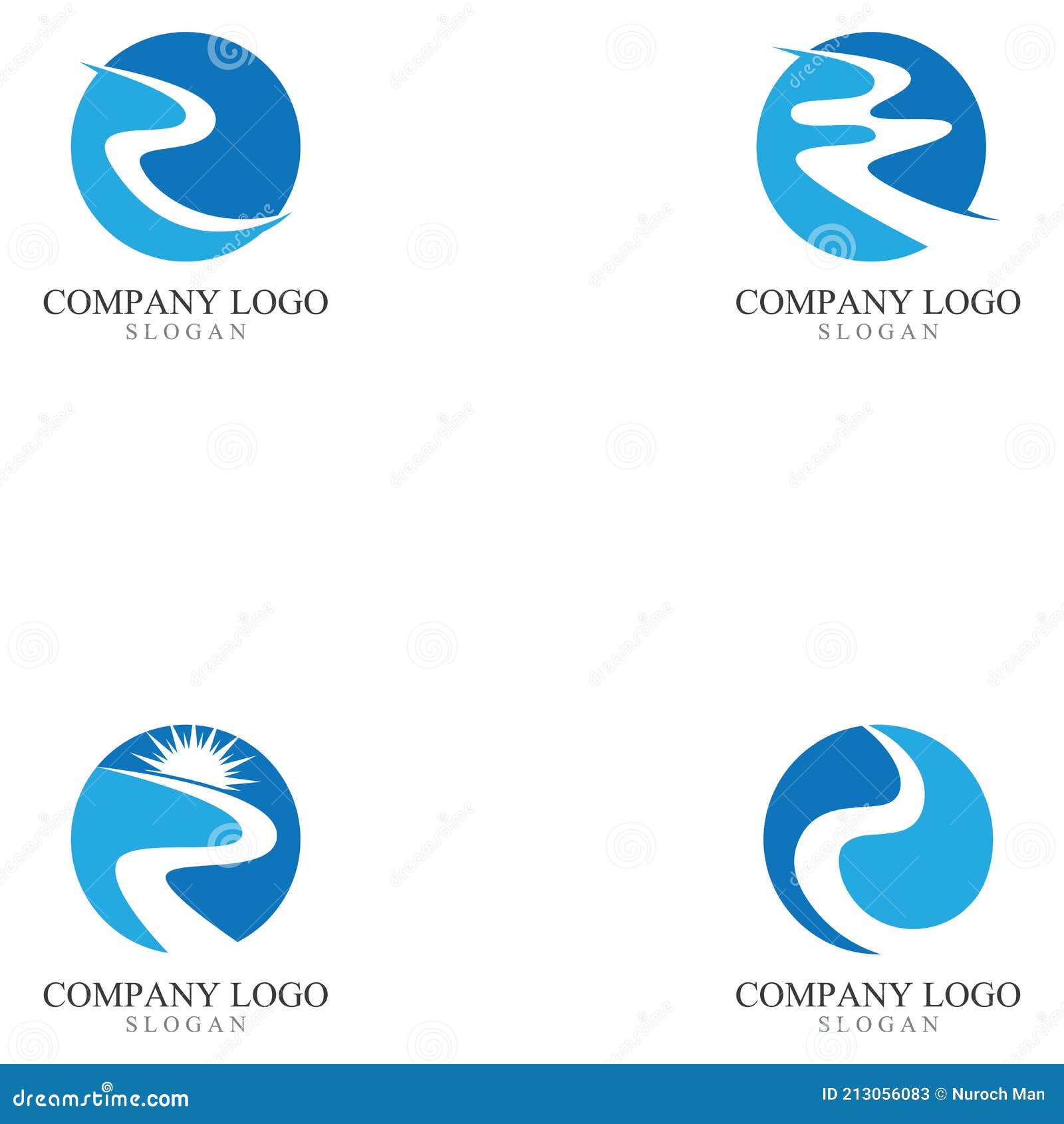 Set of R Letter River Logo Template Vector Illustration. Stock Vector ...