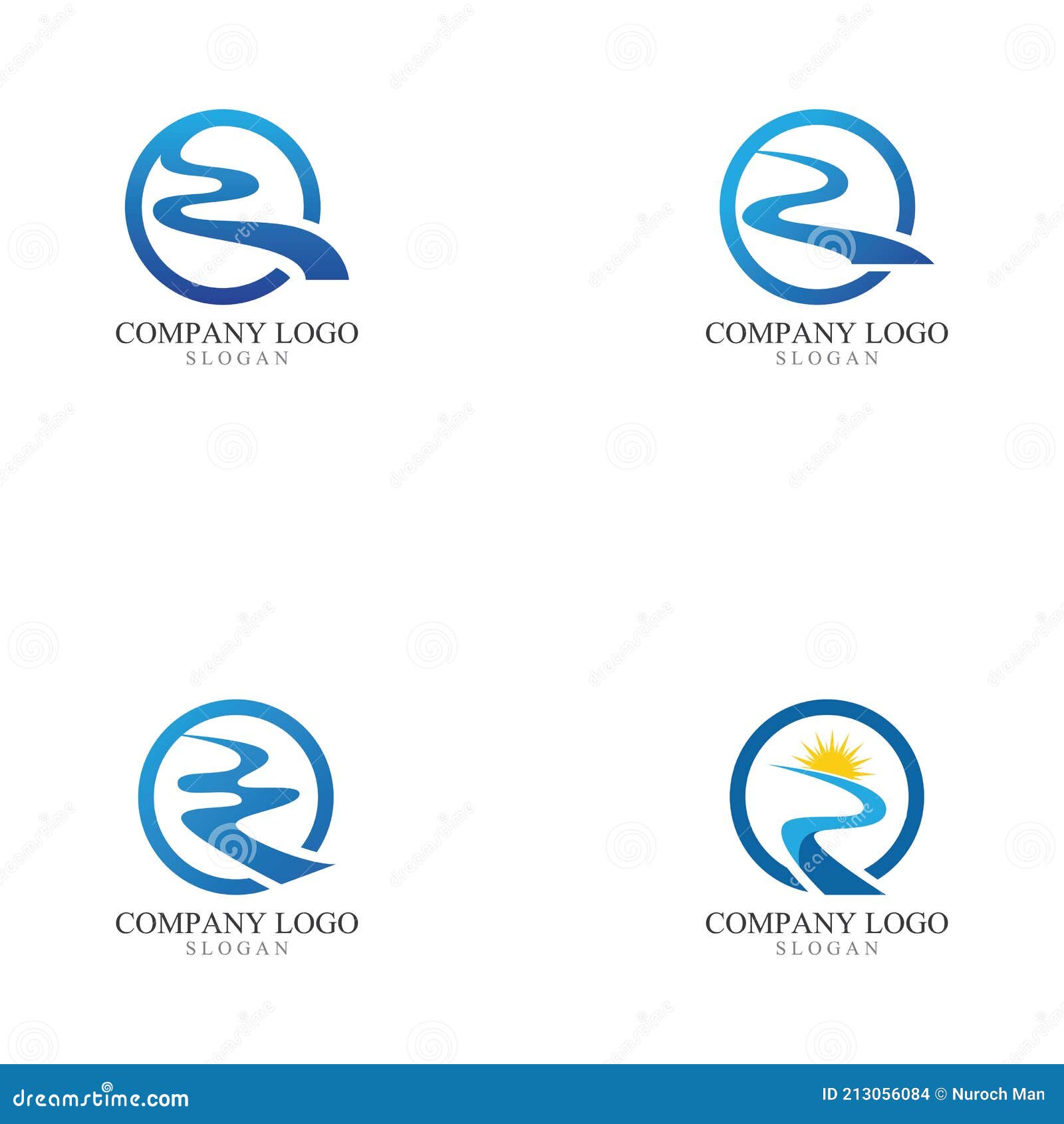 Set of R Letter River Logo Template Vector Illustration. Stock Vector ...