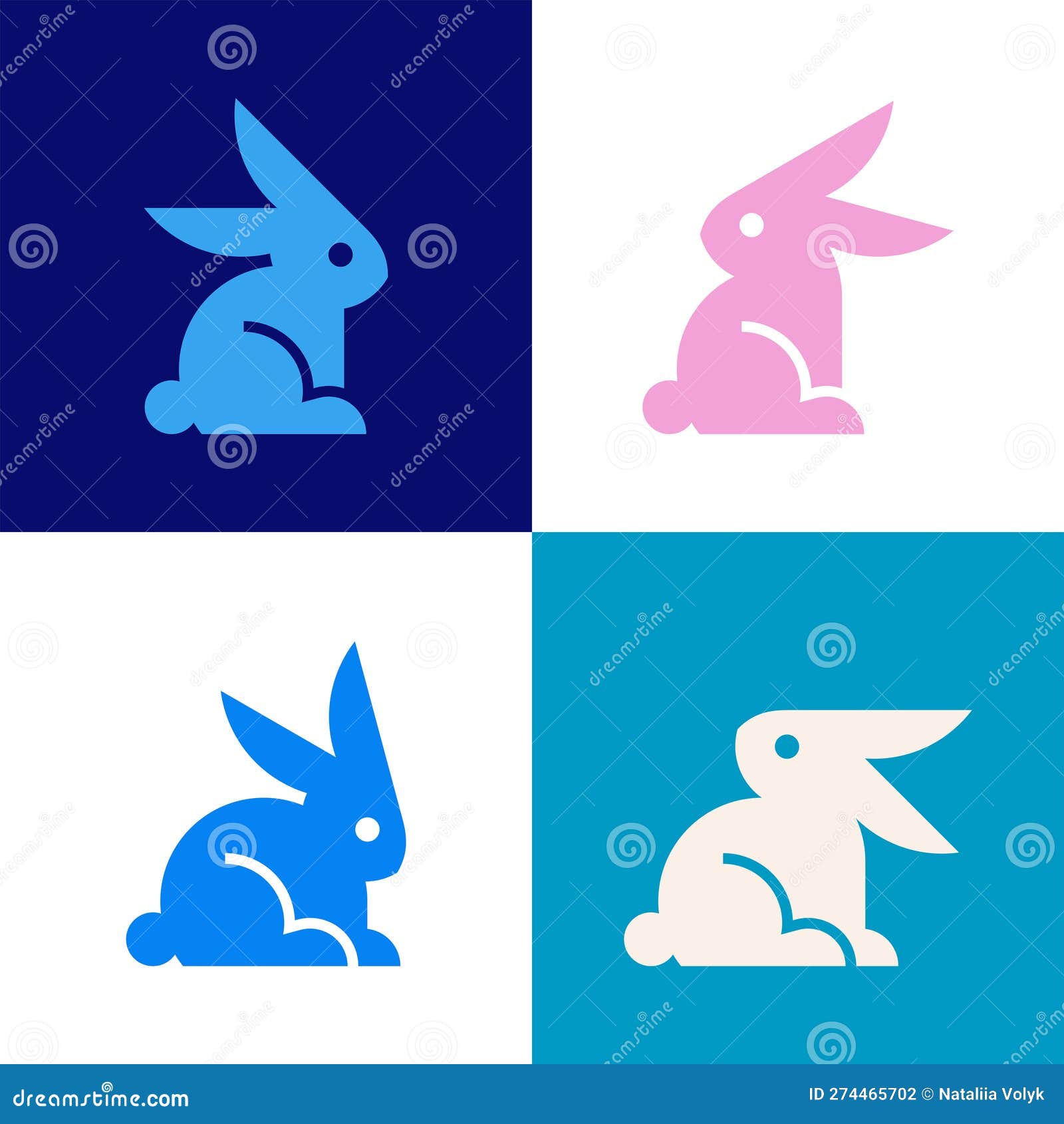 Set of Rabbit Logo stock vector. Illustration of wildlife - 274465702