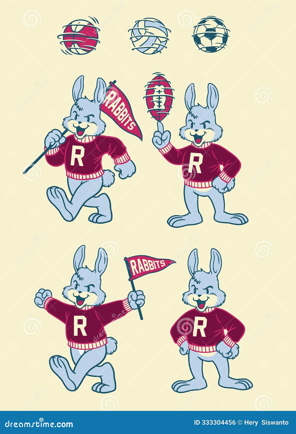 Rabbit E Sport Logo Cartoon Vector | CartoonDealer.com #148566683