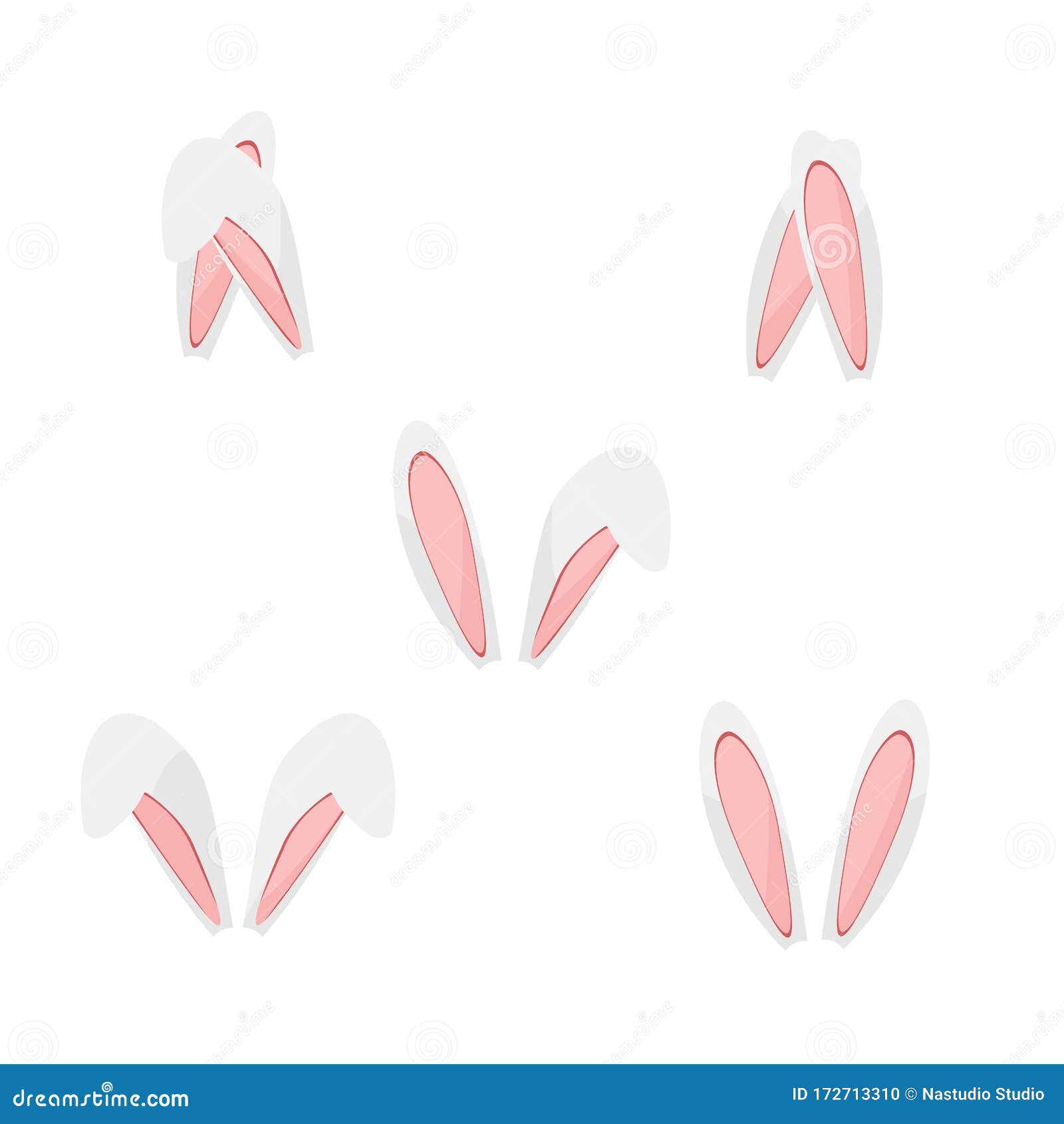 Set OfVarious Rabbit Ears Vector Stock Vector - Illustration of festive ...