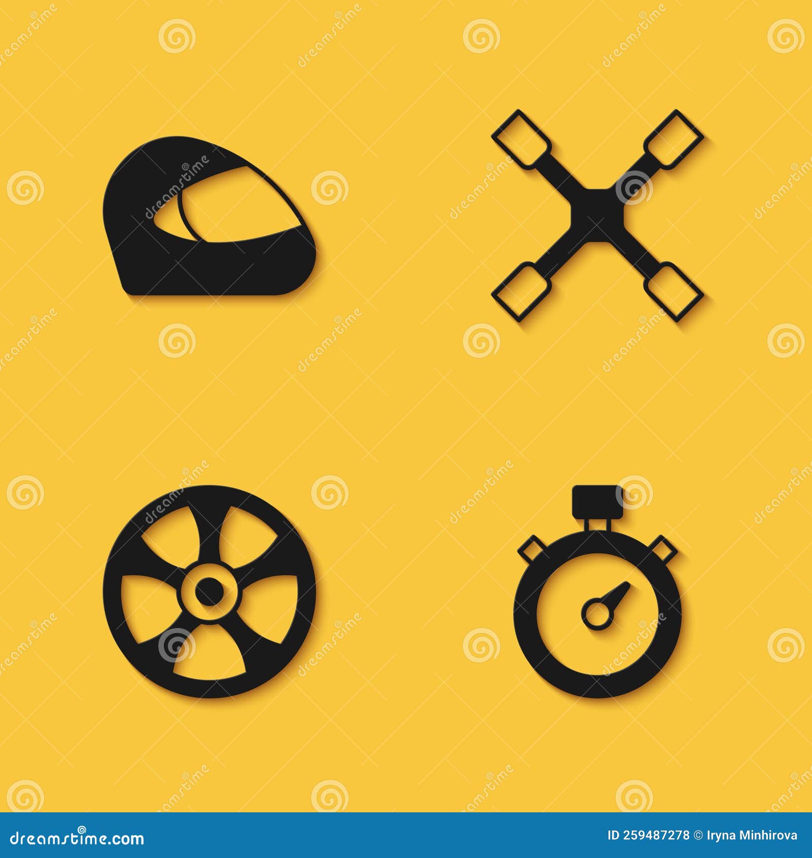 Set Racing Helmet, Stopwatch, Alloy Wheel for Car and Wheel Wrench Icon ... Set Racing Helmet, Stopwatch, Alloy Wheel for Car and Wheel Wrench Icon ...