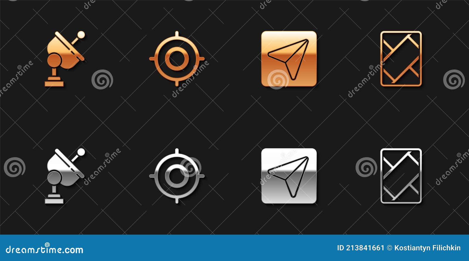 Set Radar, Target Sport, Infographic of City Map Navigation and Gps ...