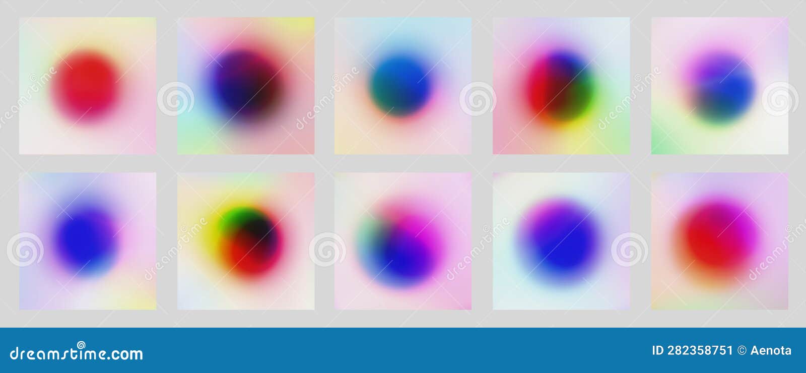 Set of Radial Gradient Graphic Elements Stock Illustration ...