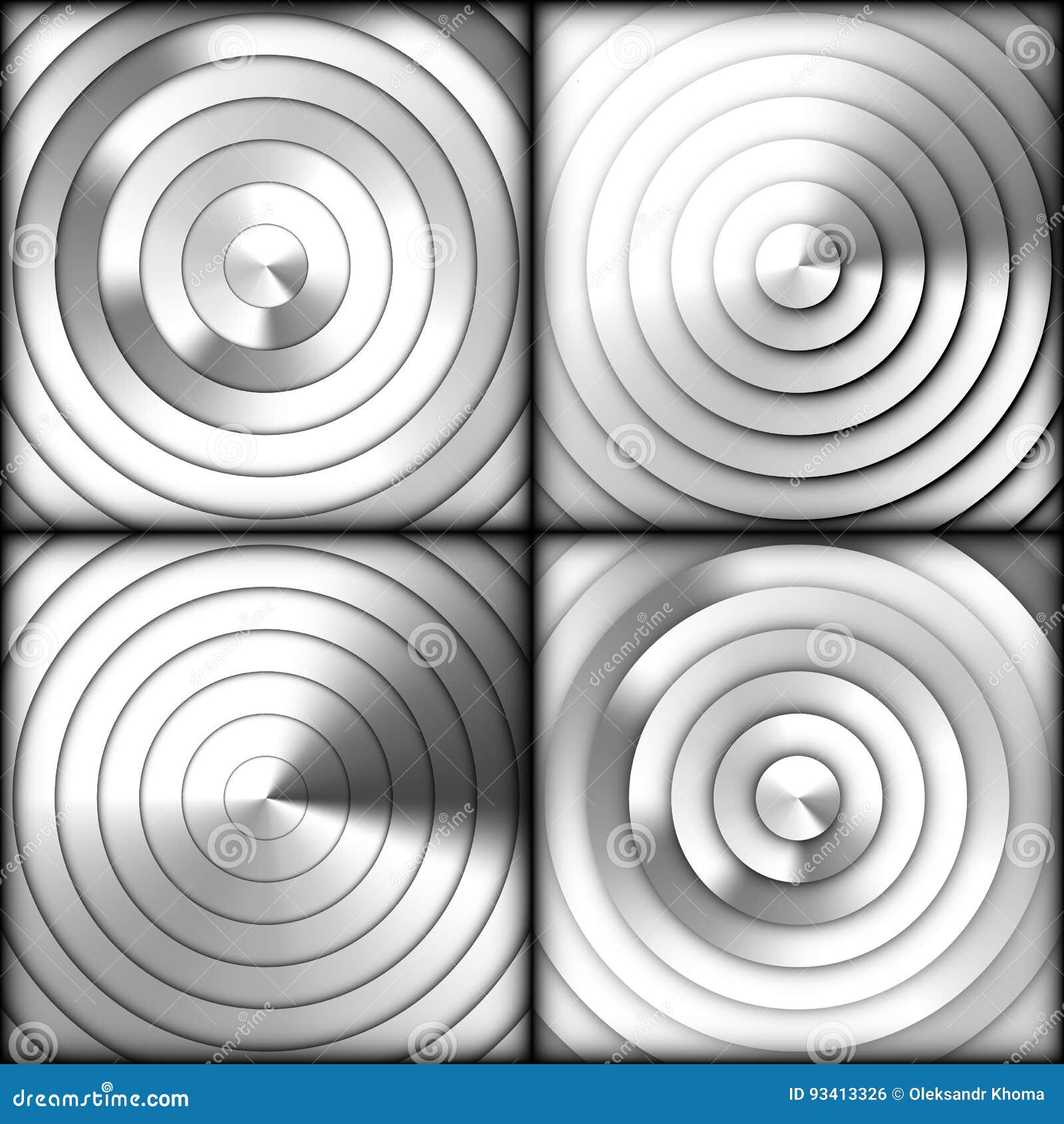 Set of Radial Silver Gradient Backgrounds. Stock Vector - Illustration ...