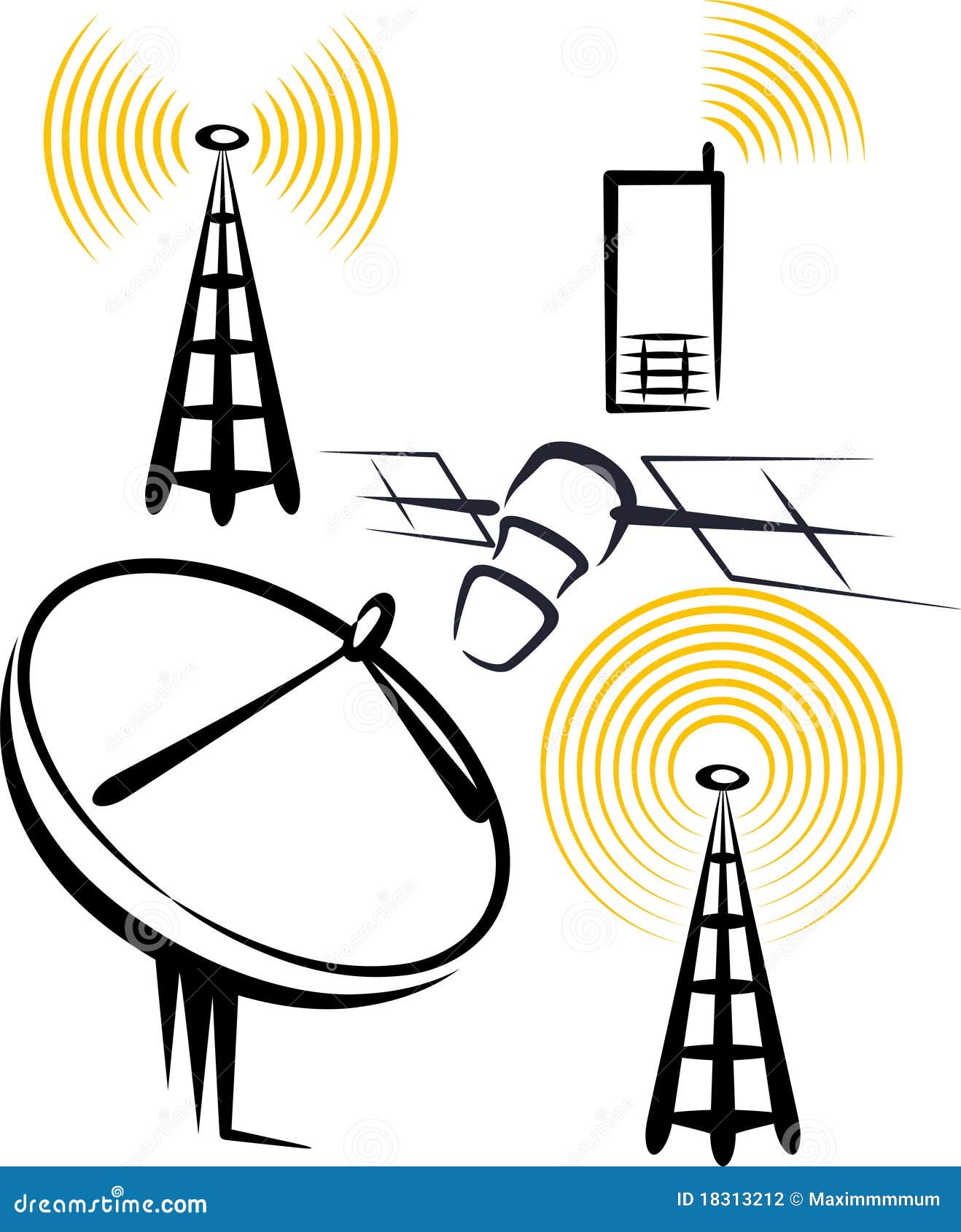 Radio Devices. Talk Military Or Police Station Transceiver Garish ...