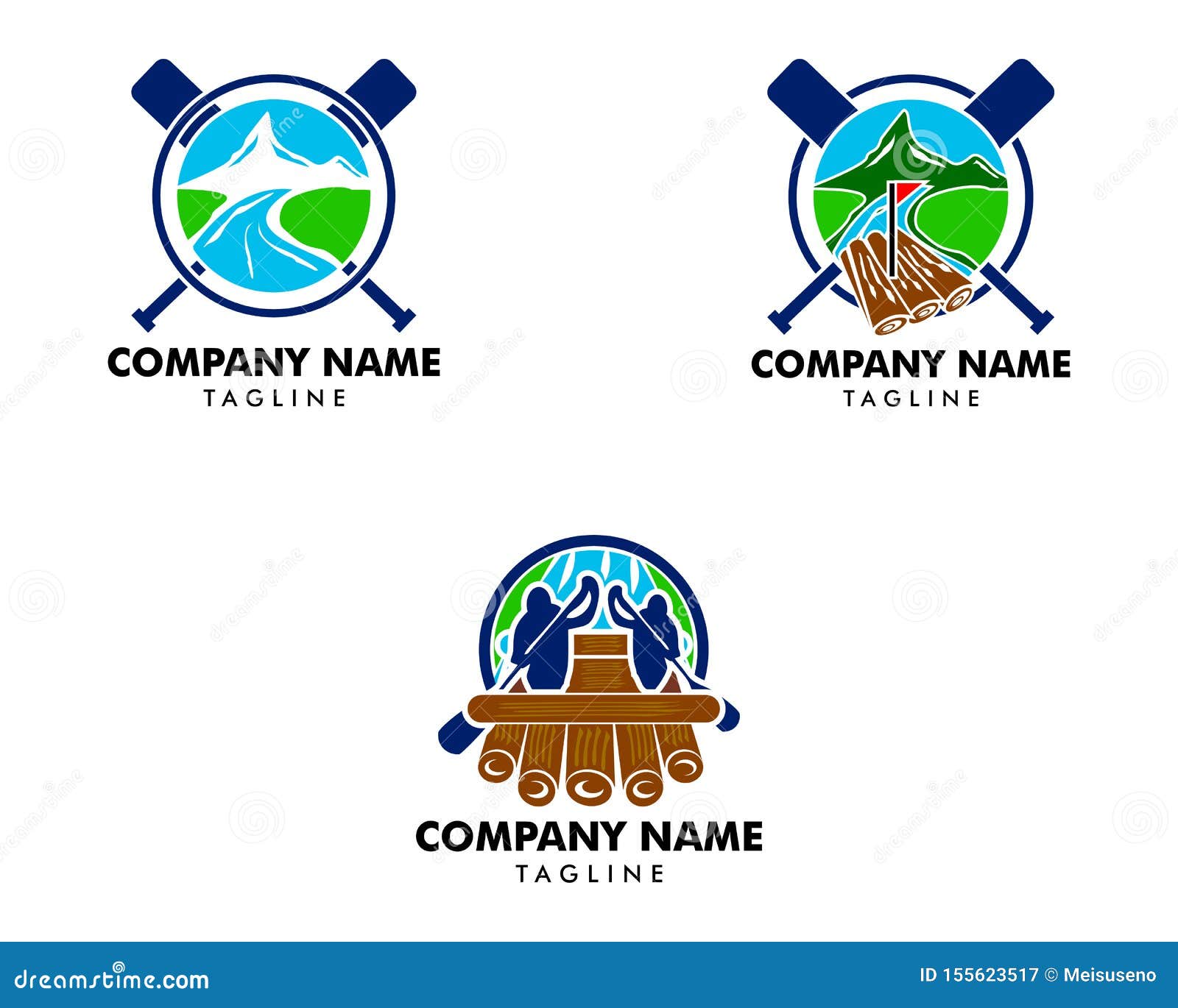 Set of Rafting Logo Design Vector Template Stock Vector - Illustration ...