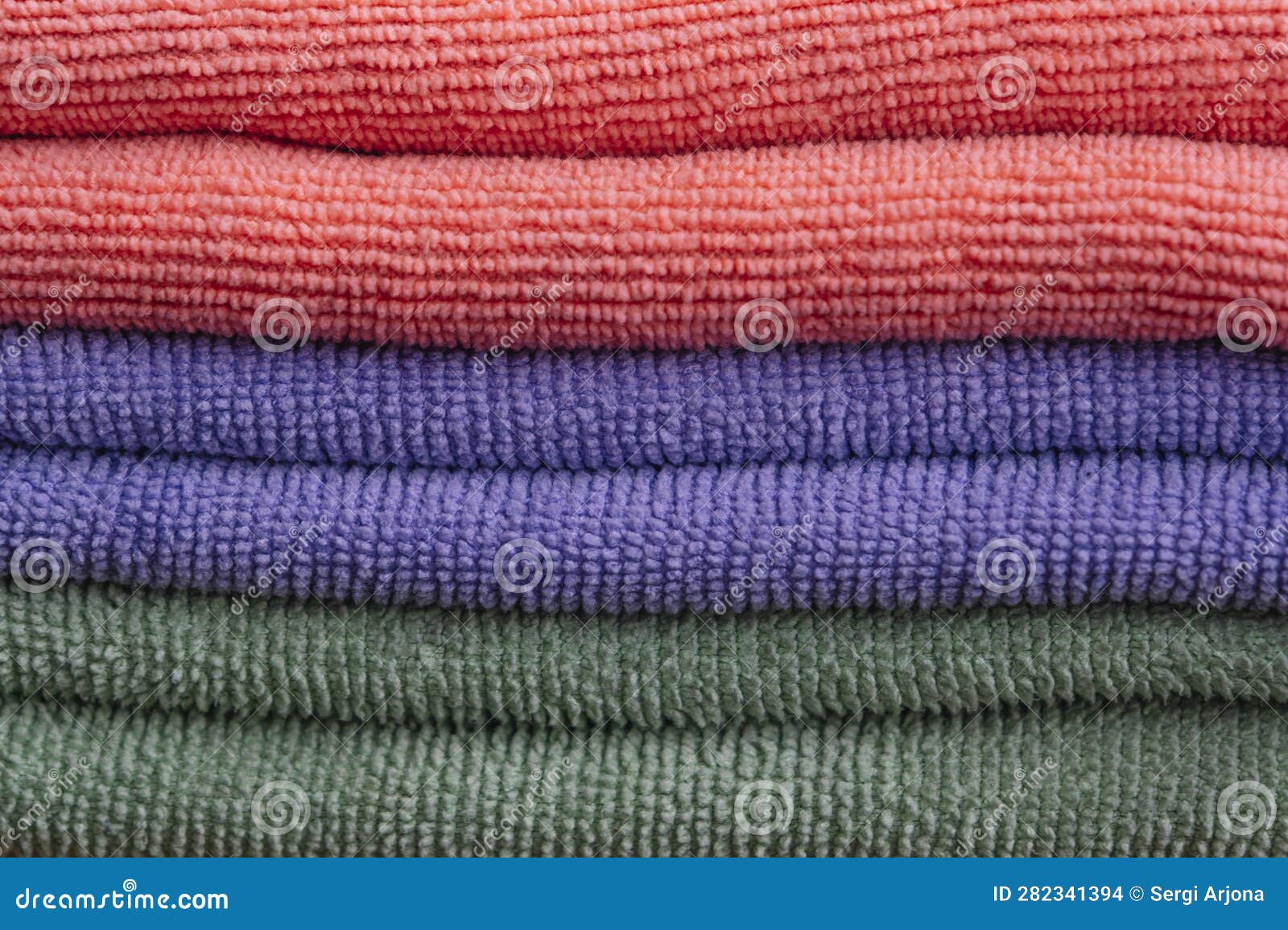 Set of Rags of Red, Blue and Green Color Stock Photo - Image of folded ...