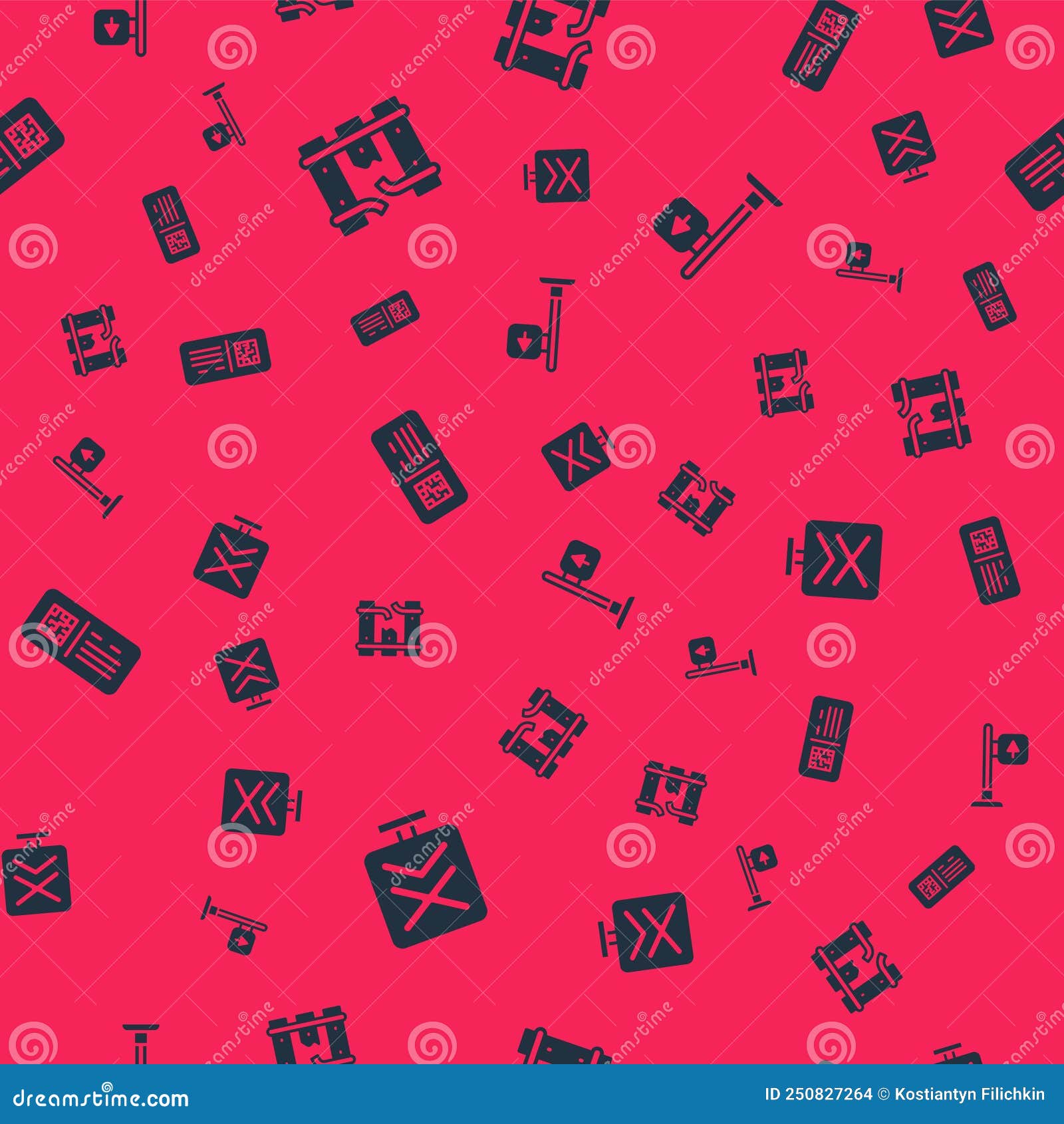 Set Railroad Crossing, Broken Rails on Railway, QR Code Ticket Train ...