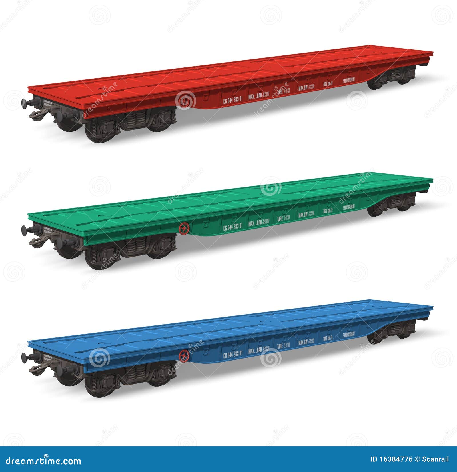 Set of railroad flatcars stock illustration. Illustration of industrial ...