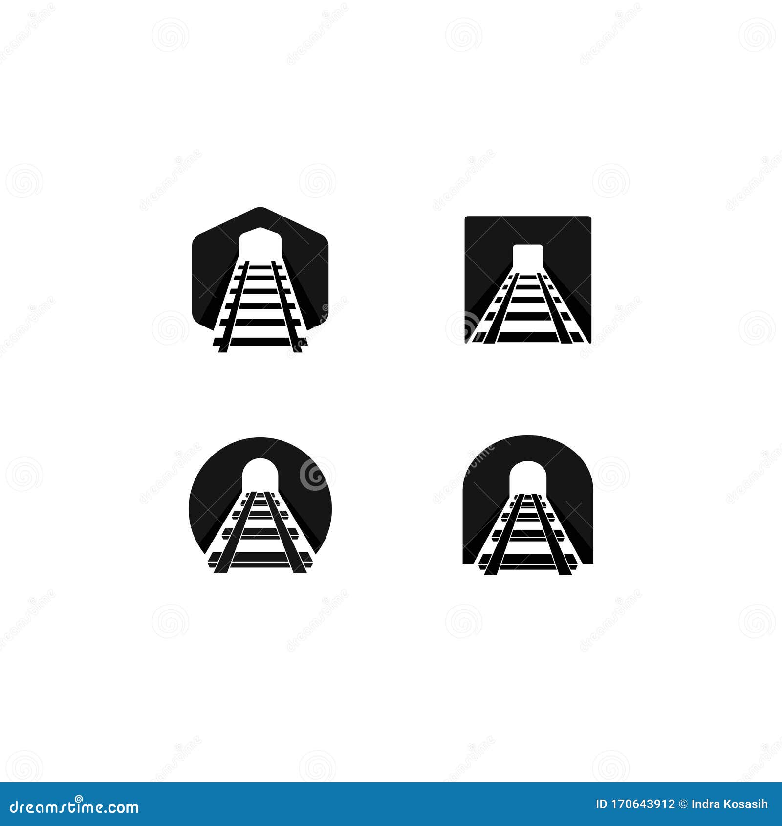 Set of Railway Icon Illustration Stock Vector - Illustration of graphic ...