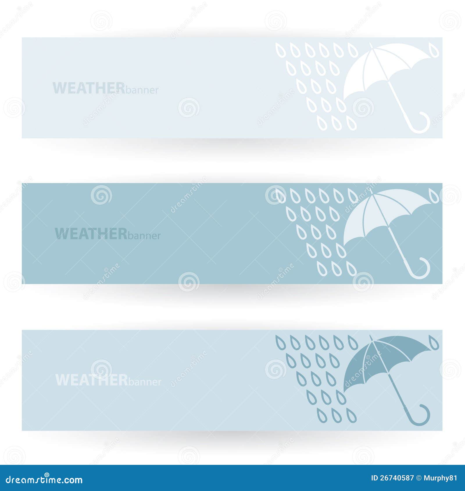 Set of rain banners stock vector. Illustration of clipart - 26740587