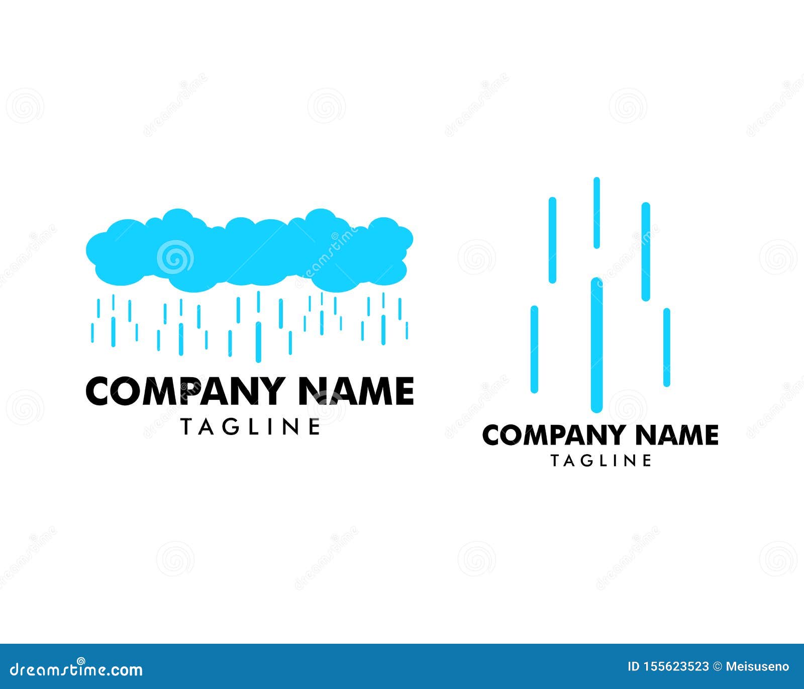 Set of Rain Logo Design Vector Template Stock Vector - Illustration of ...