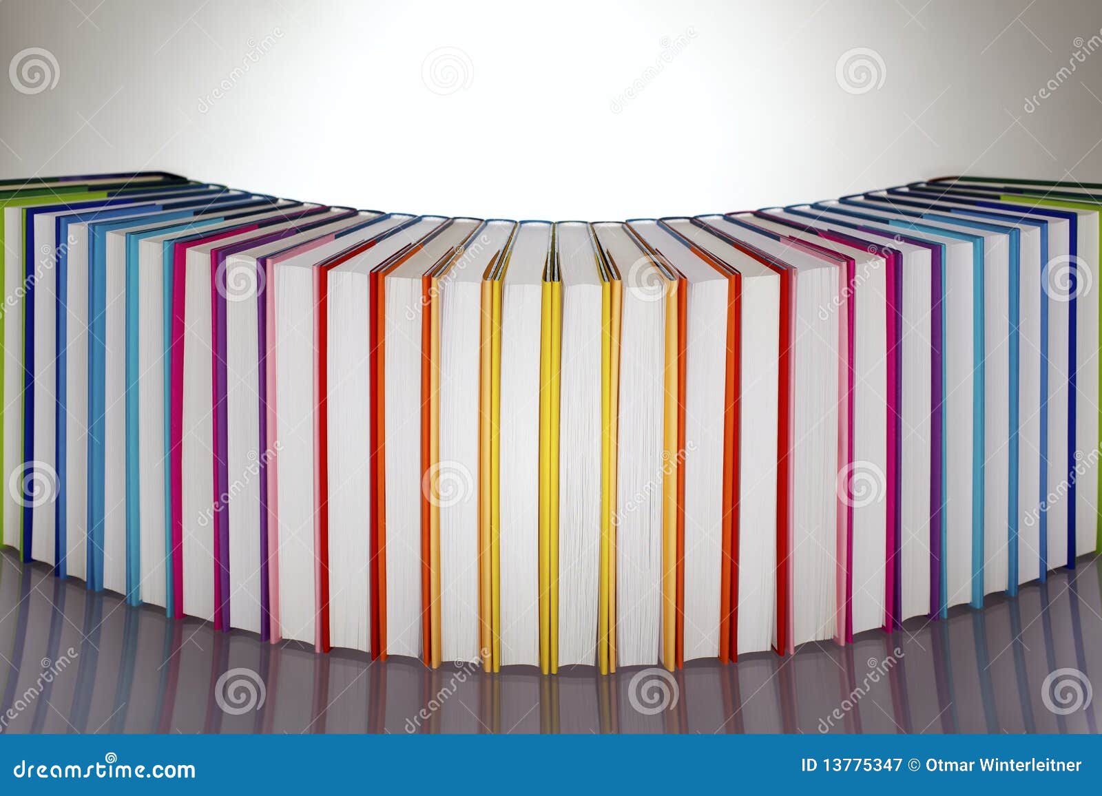 Set of Rainbow Colored Books Stock Image - Image of cyan, colored: 13775347