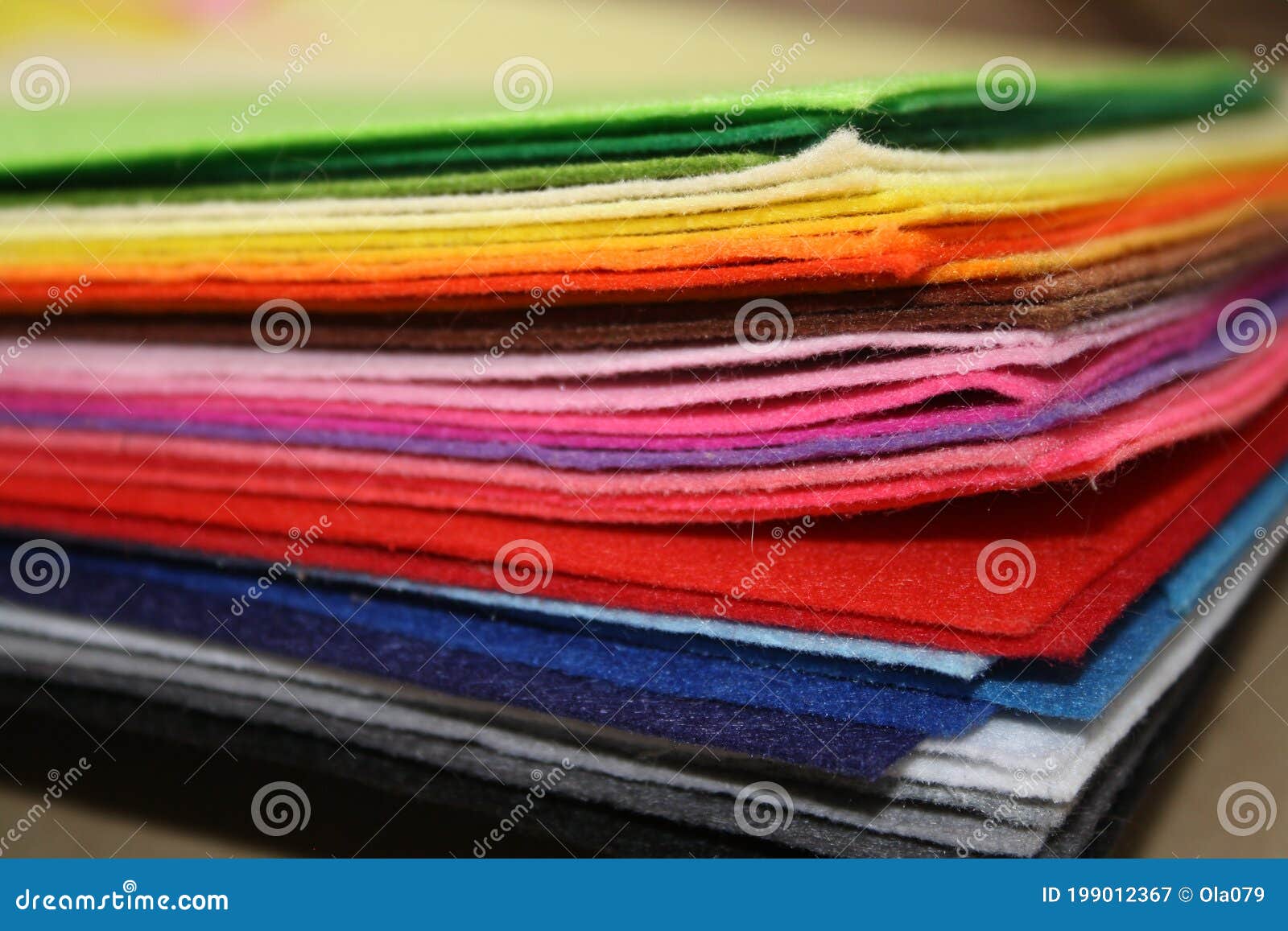 Set of Rainbow Colorful Felt Samples Stock Image - Image of textile ...
