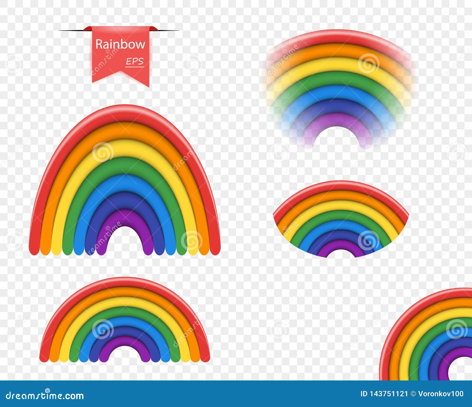 Set Rainbow 3D. Different Species. Color Spectrum with Tint Stock ...