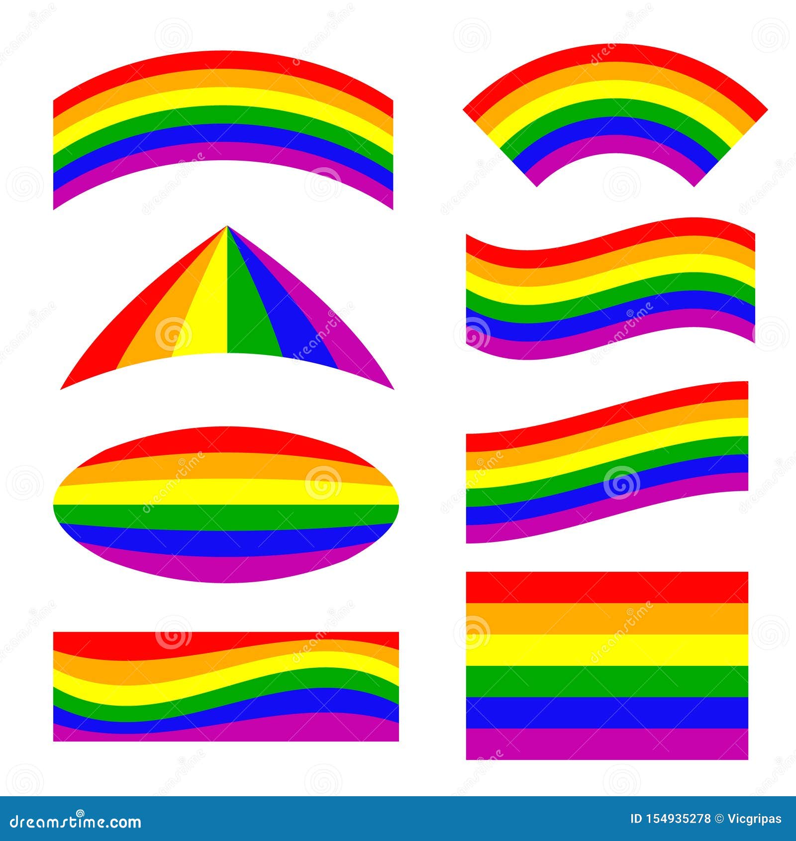 Set of Rainbow Vector Banners Stock Vector - Illustration of community ...