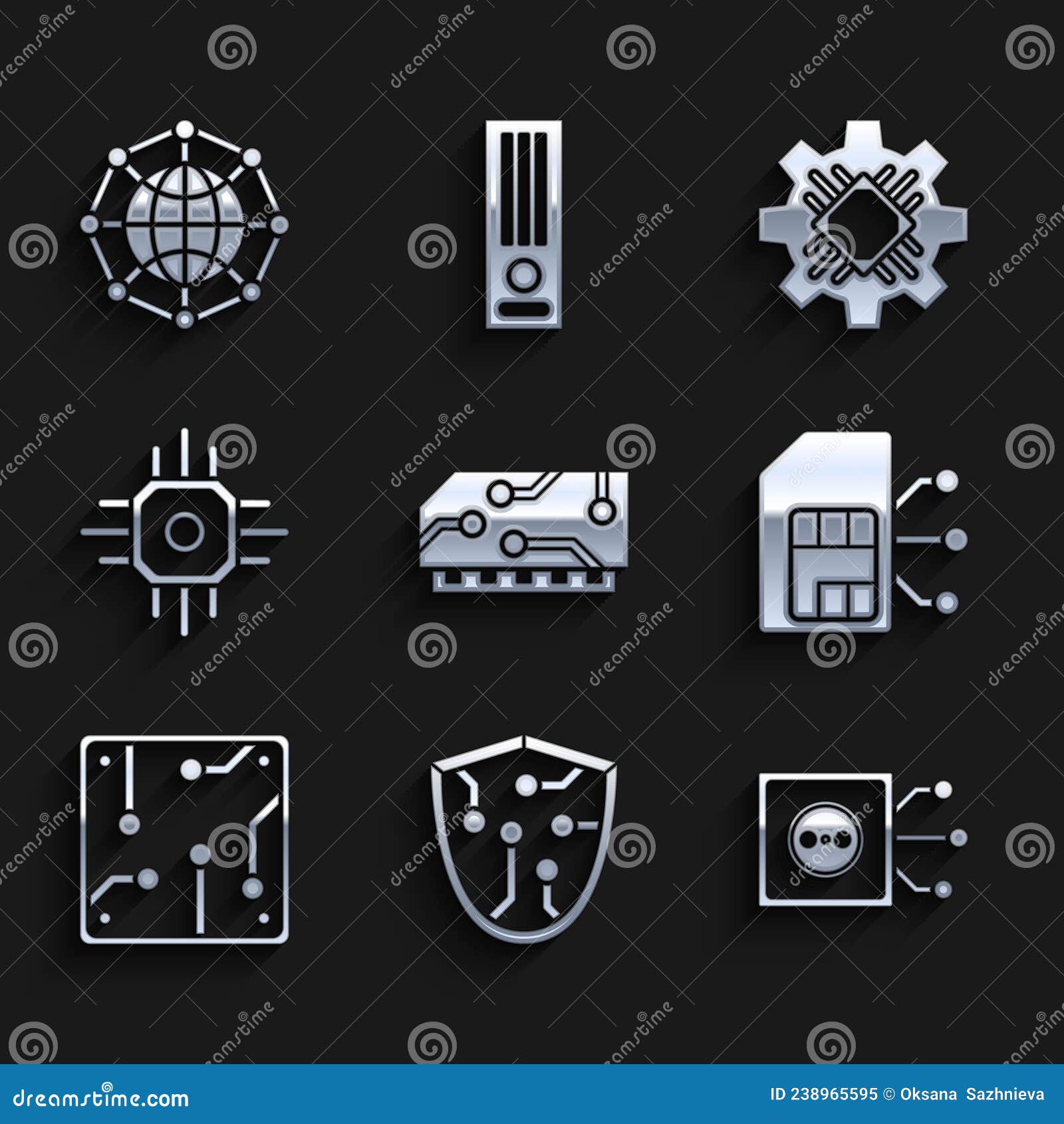 Set RAM, Random Access Memory, Cyber Security, Remote Control, Sim Card ...