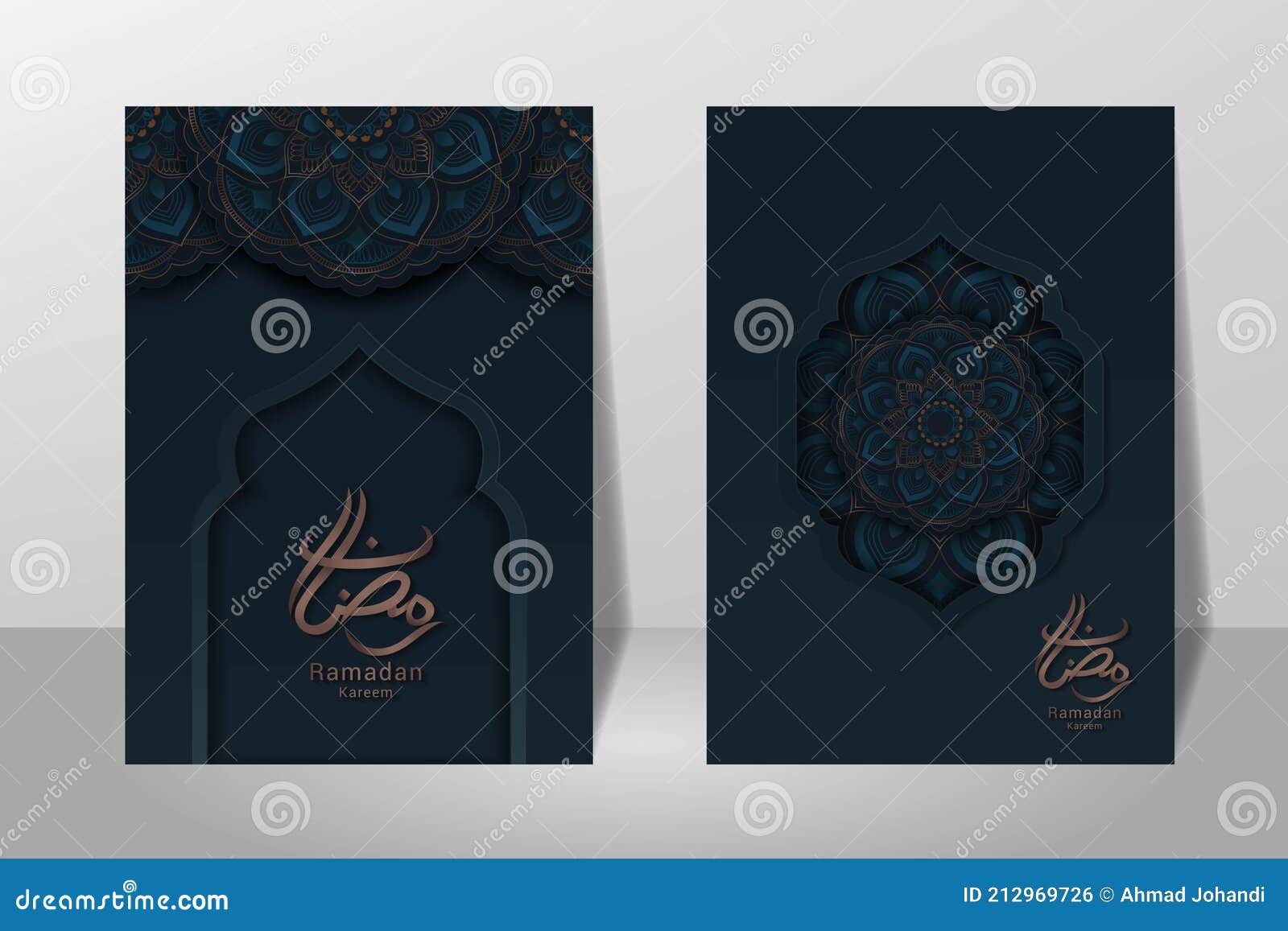 Set of Ramadan Poster Graphic Design Vector Illustration Stock Vector ...