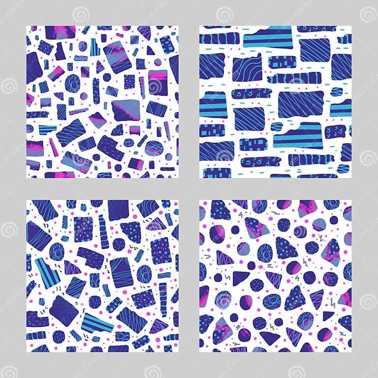 Set of Random Design Elements. Vector Collection. Stock Vector ...