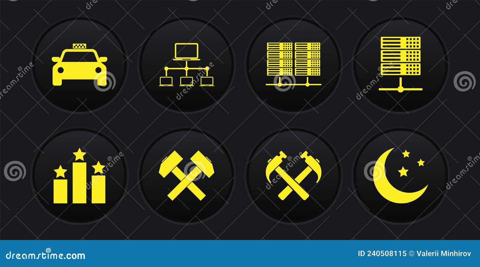 Set Ranking Star, Server, Data, Web Hosting, Two Crossed Hammers, , and ... Set Ranking Star, Server, Data, Web Hosting, Two Crossed Hammers, , and ...
