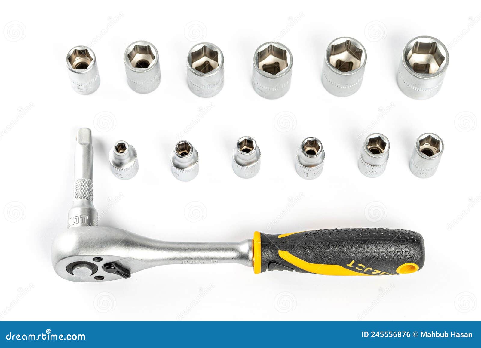 Ratchet With Sockets Blurred Background Stock Image | CartoonDealer.com ...