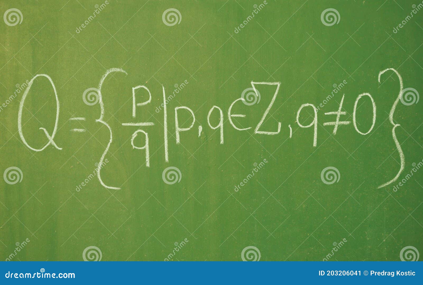 A Set of Rational Numbers in Mathematics Stock Image - Image of ...