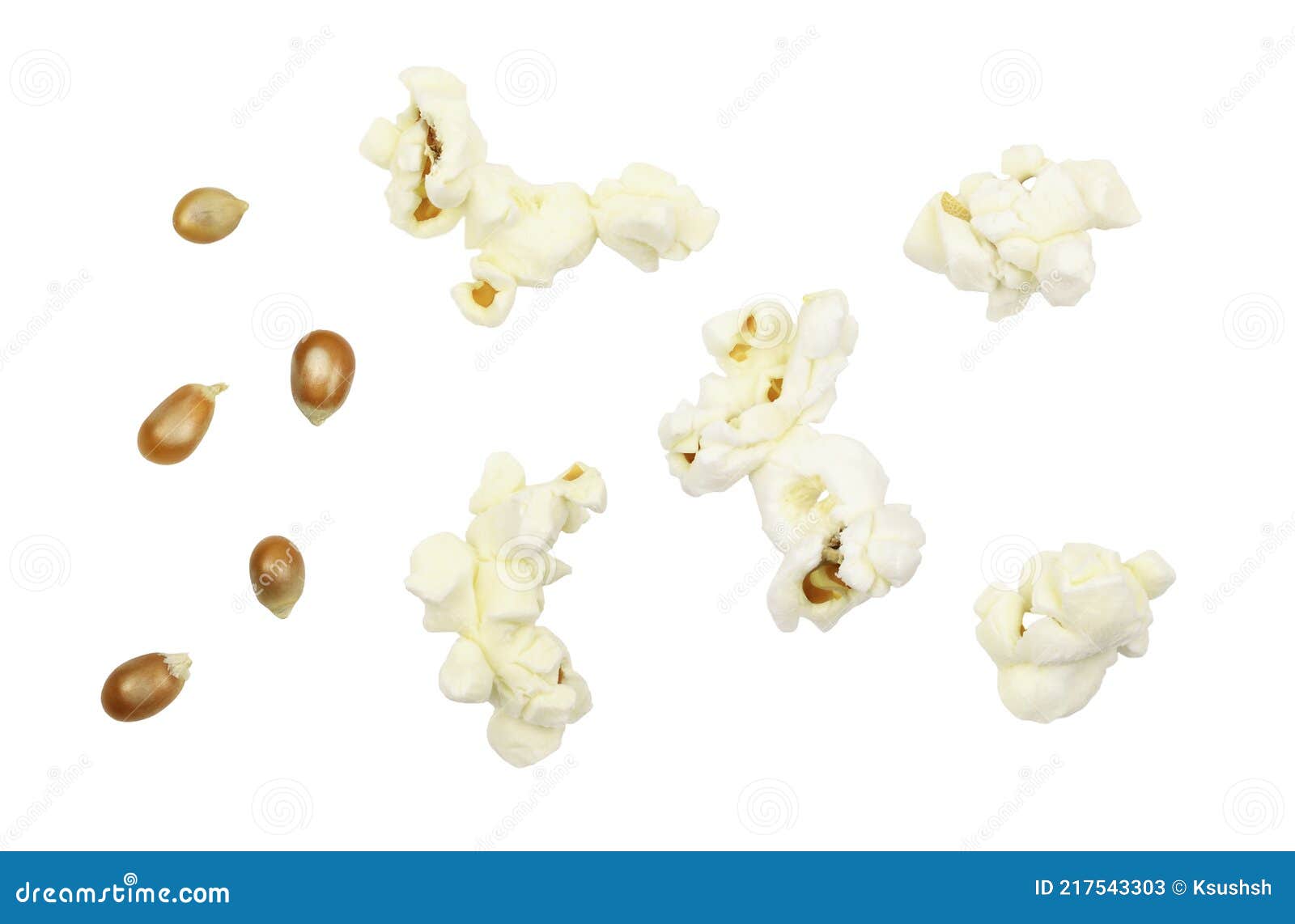 Set of Raw and Cooked Popcorn Stock Image - Image of group, fresh ...