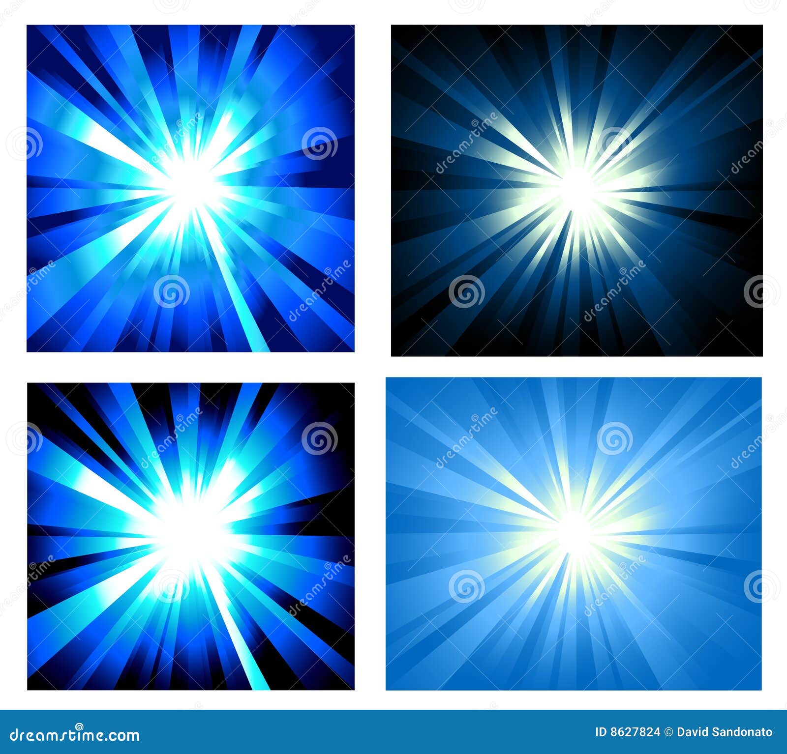 Set of Ray Lights Explosion Stock Vector - Illustration of sunrise ...
