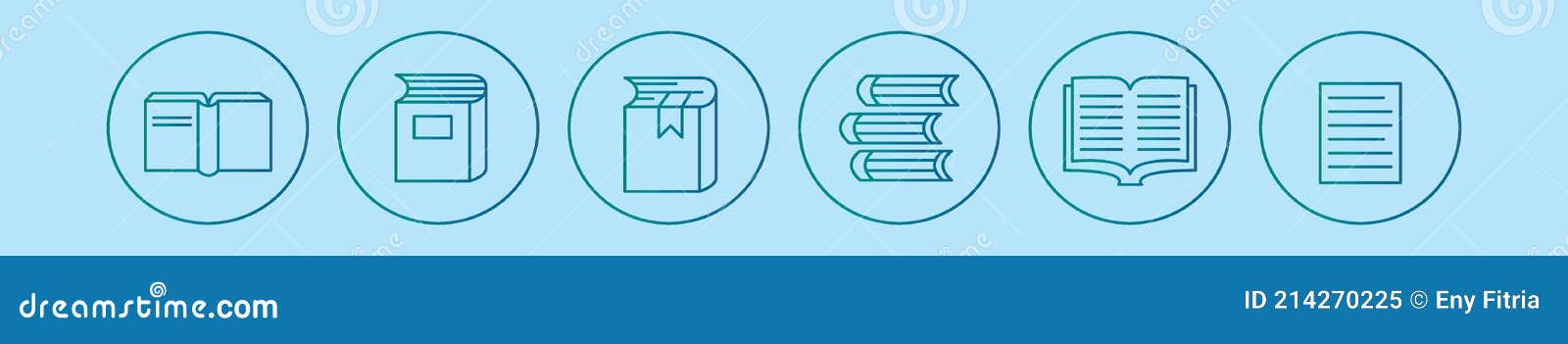 Set of Read Cartoon Icon Design Template with Various Models. Vector ...