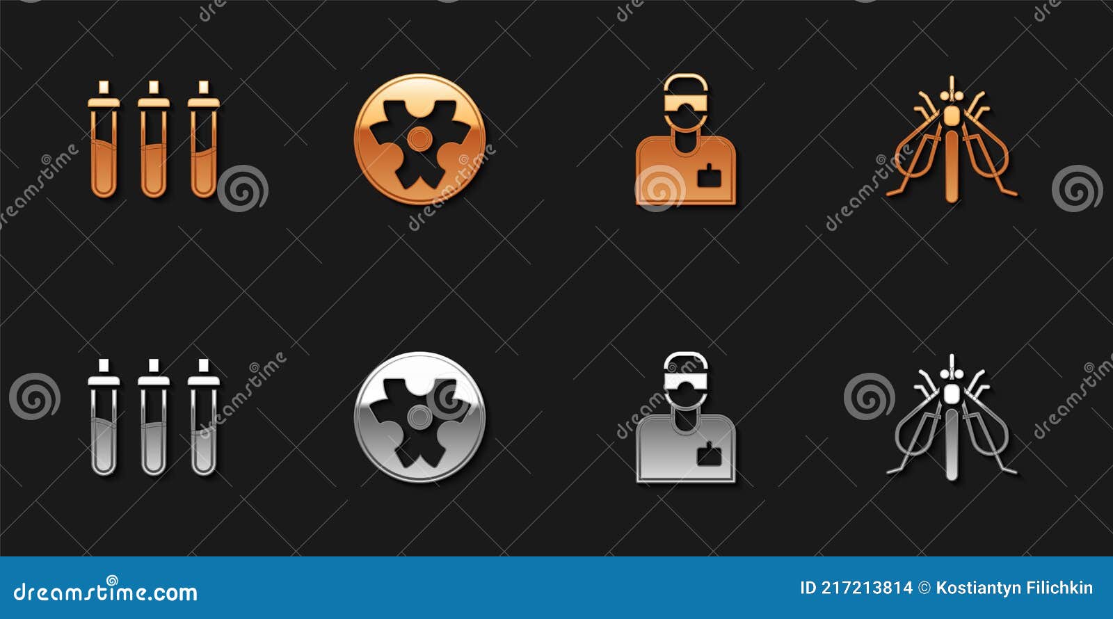 Set Reagent Bottle, Biohazard Symbol, Laboratory Assistant and ...