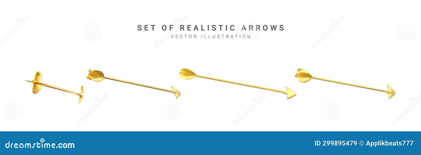 Set of Realistic Arrows. Vector Illustration Stock Vector ...