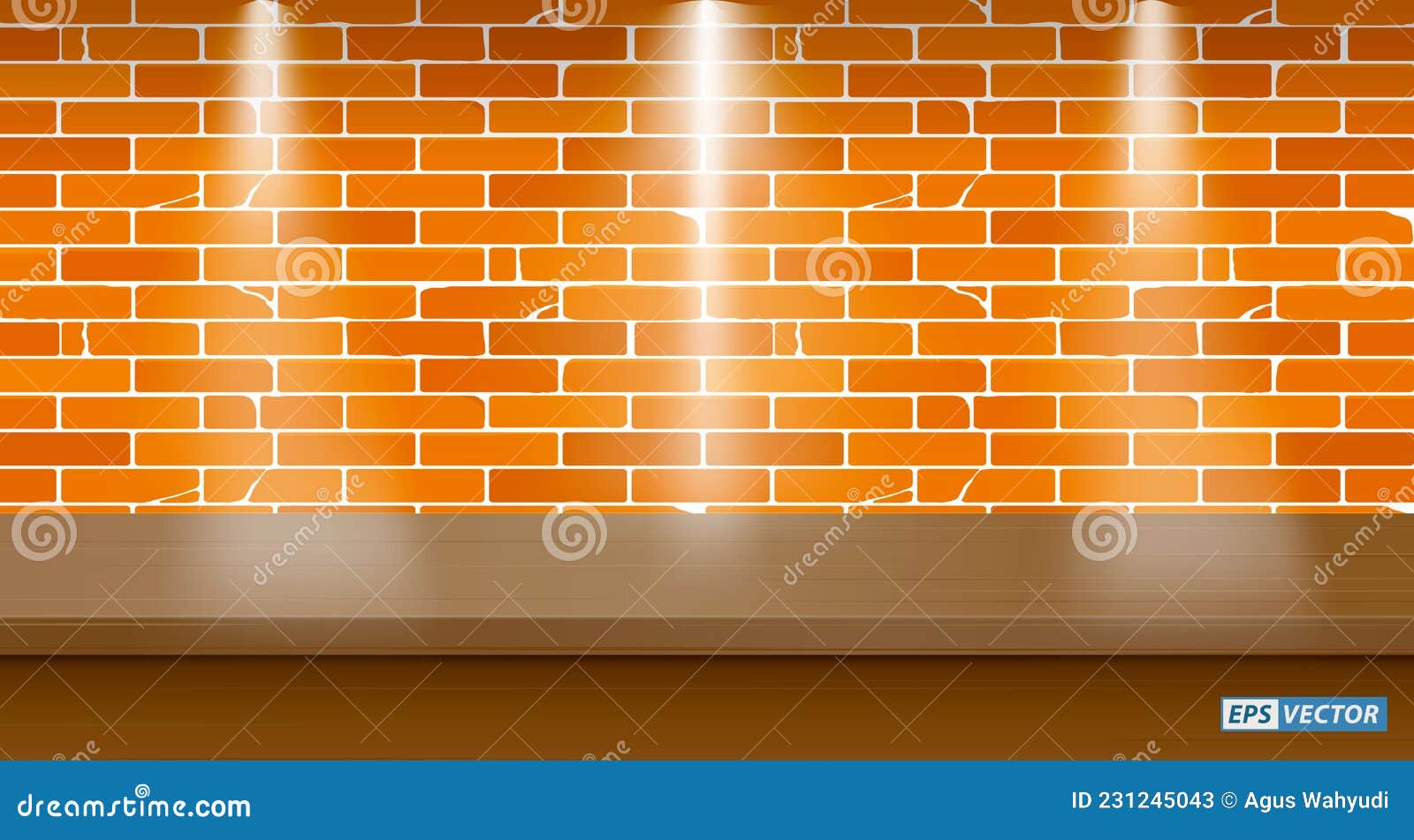 Set of Realistic Blank Table Mock Up with Wall Background or Blank Desk ...