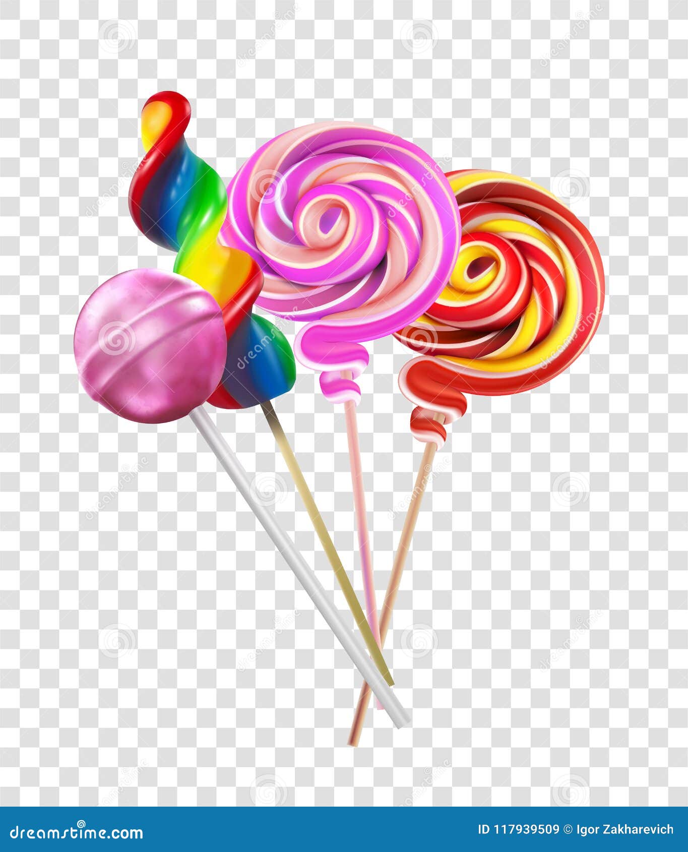 Set of realistic candy. stock illustration. Illustration of childhood ...