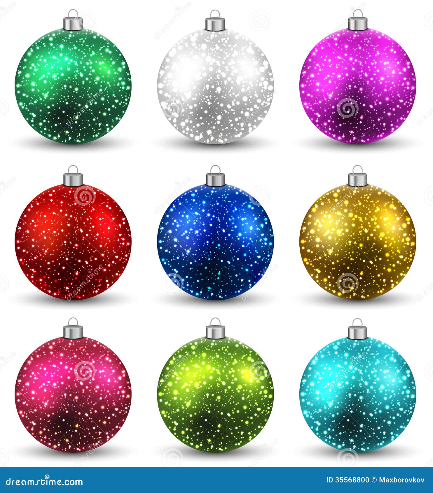 Set of Realistic Christmas Balls. Stock Vector - Illustration of ...