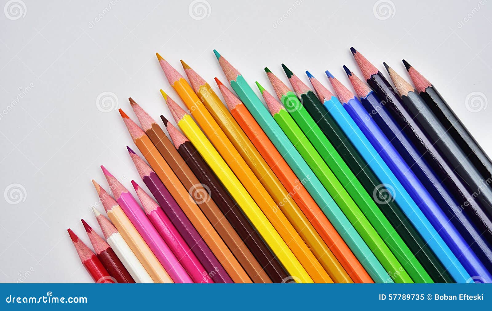 Set of Realistic Colorful Colored Pencils Stock Image - Image of ...