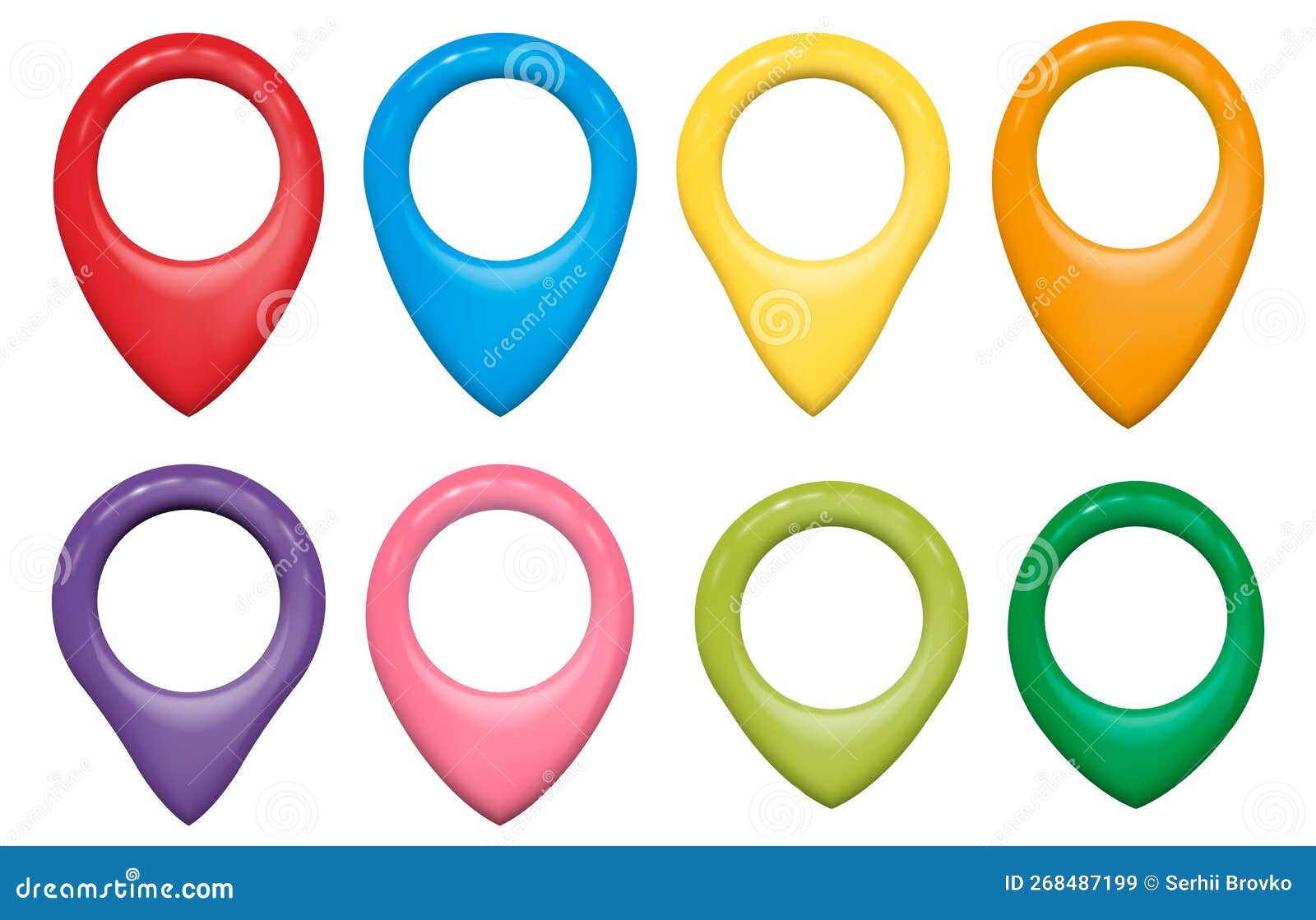 Set of Realistic 3d Mark Location. Locate Pin Gps Map Stock ...