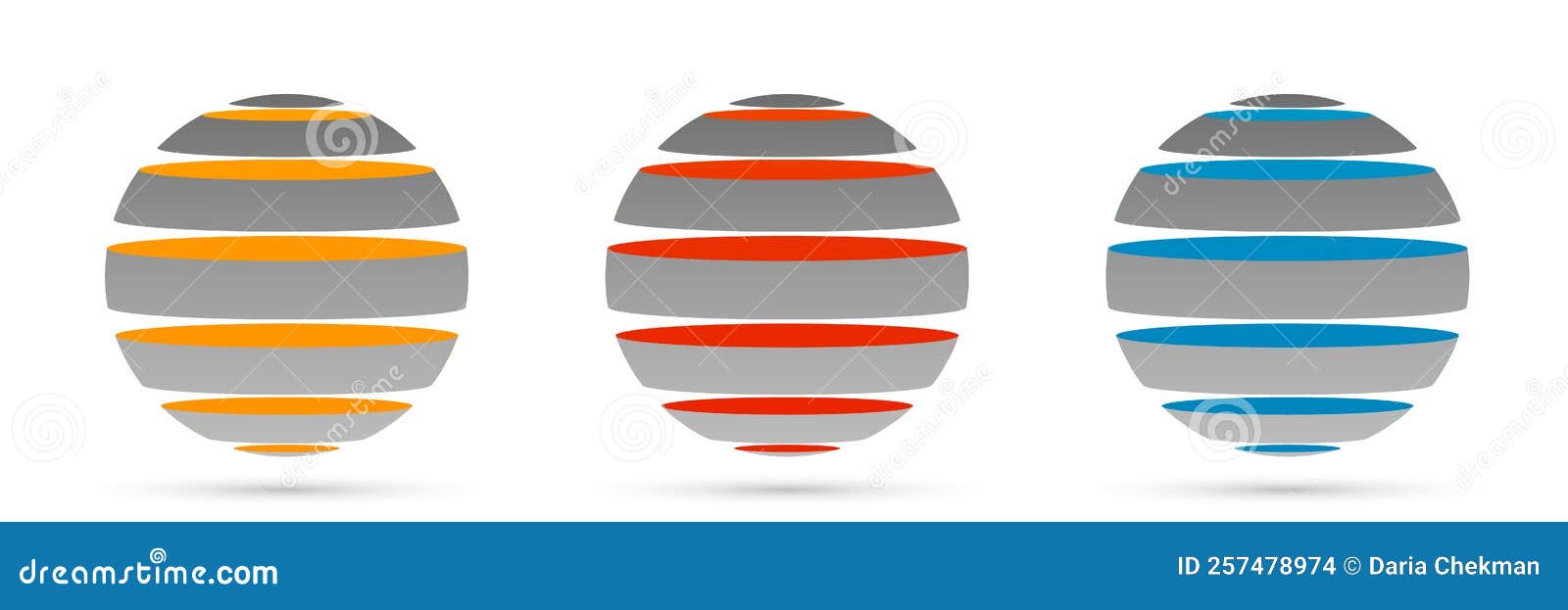 Set of Realistic Decorative 3d Spheres Stock Vector - Illustration of ...