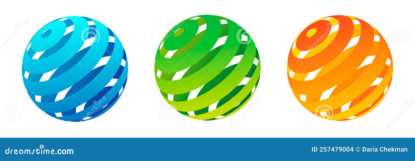 Set of Realistic Decorative 3d Spheres Stock Vector - Illustration of ...
